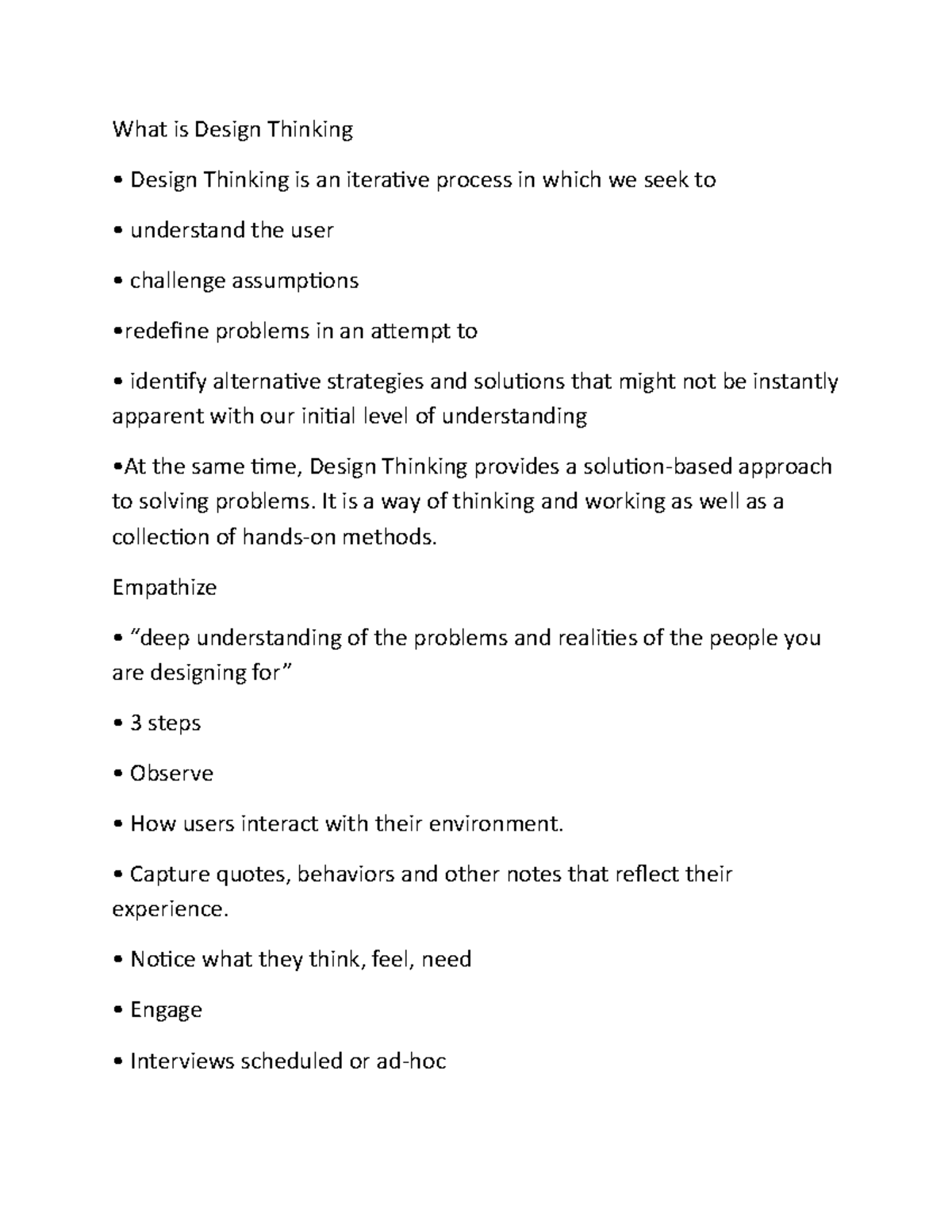Entrep 1 - Note - What is Design Thinking Design Thinking is an ...