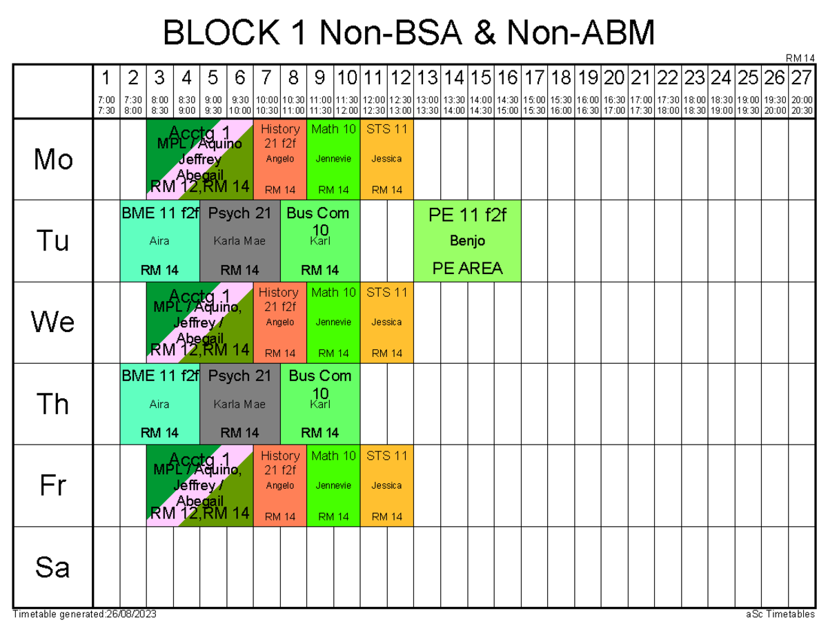 08 26 2023 Per Class College Rm History 21 F2f Angelo