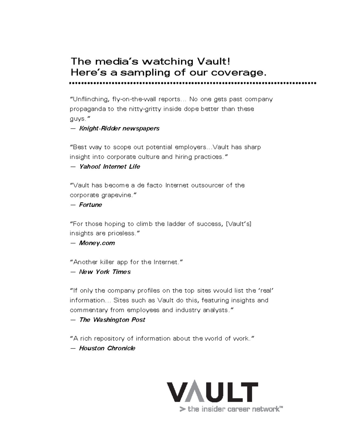 Vault Career Guide to Marketing and Brand Management (Jennifer Goodman ...