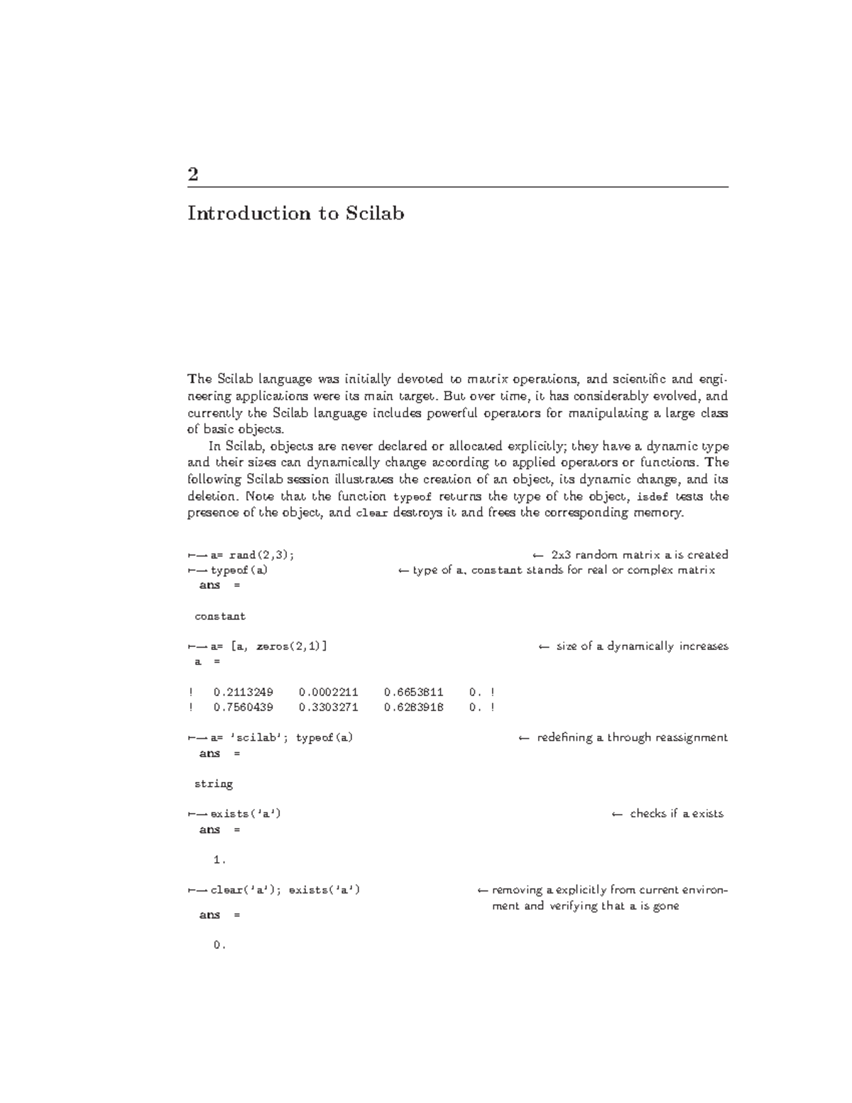 9780387278025-c1 - Mojo - 2 Introduction to Scilab The Scilab language ...