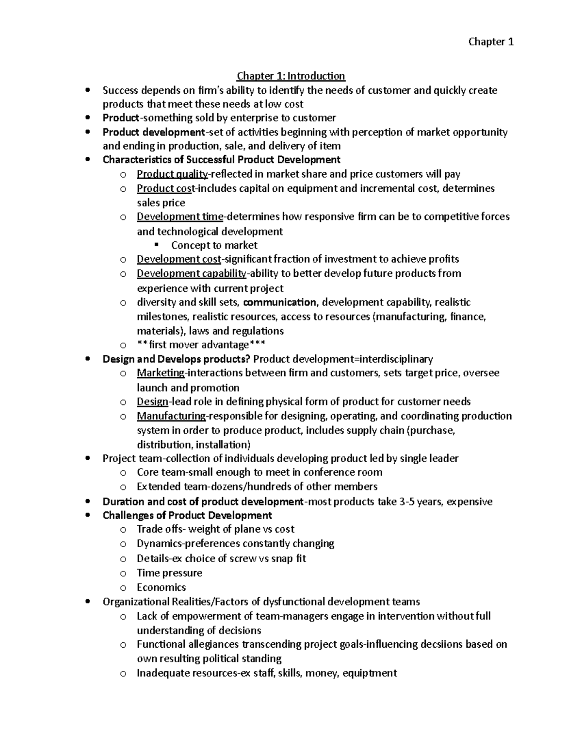 Ch 1 - Lecture notes 1 - Chapter 1 Chapter 1: Introduction Success ...