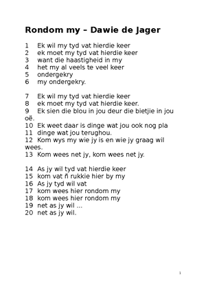 Tye - afrikaans - Tye Practise - AFR 110 - UP - Studocu