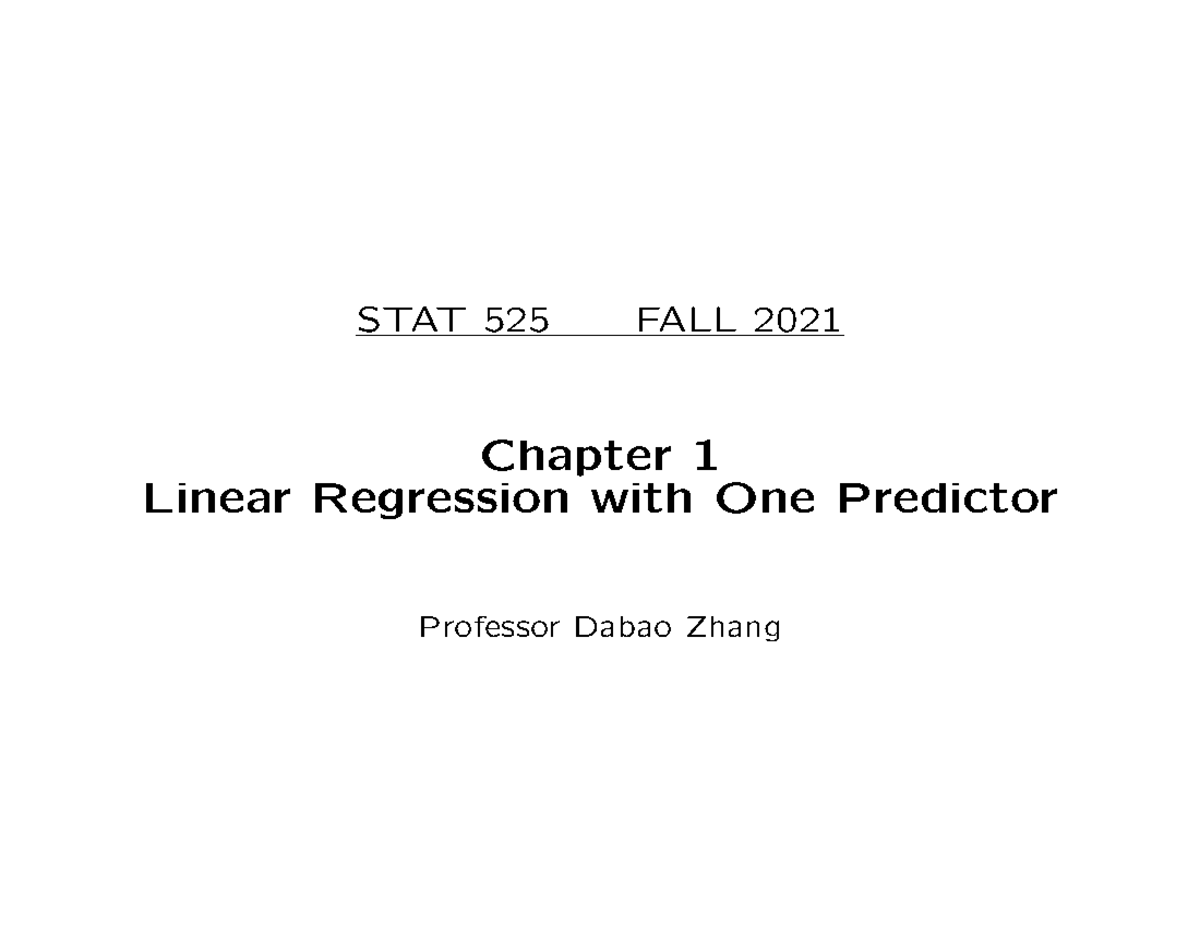 Ch1 Introduction To A Linear Model How To Calculate STAT 525 FALL ch1-introduction-to-a-linear-model-how-to-calculate-stat-525-fall