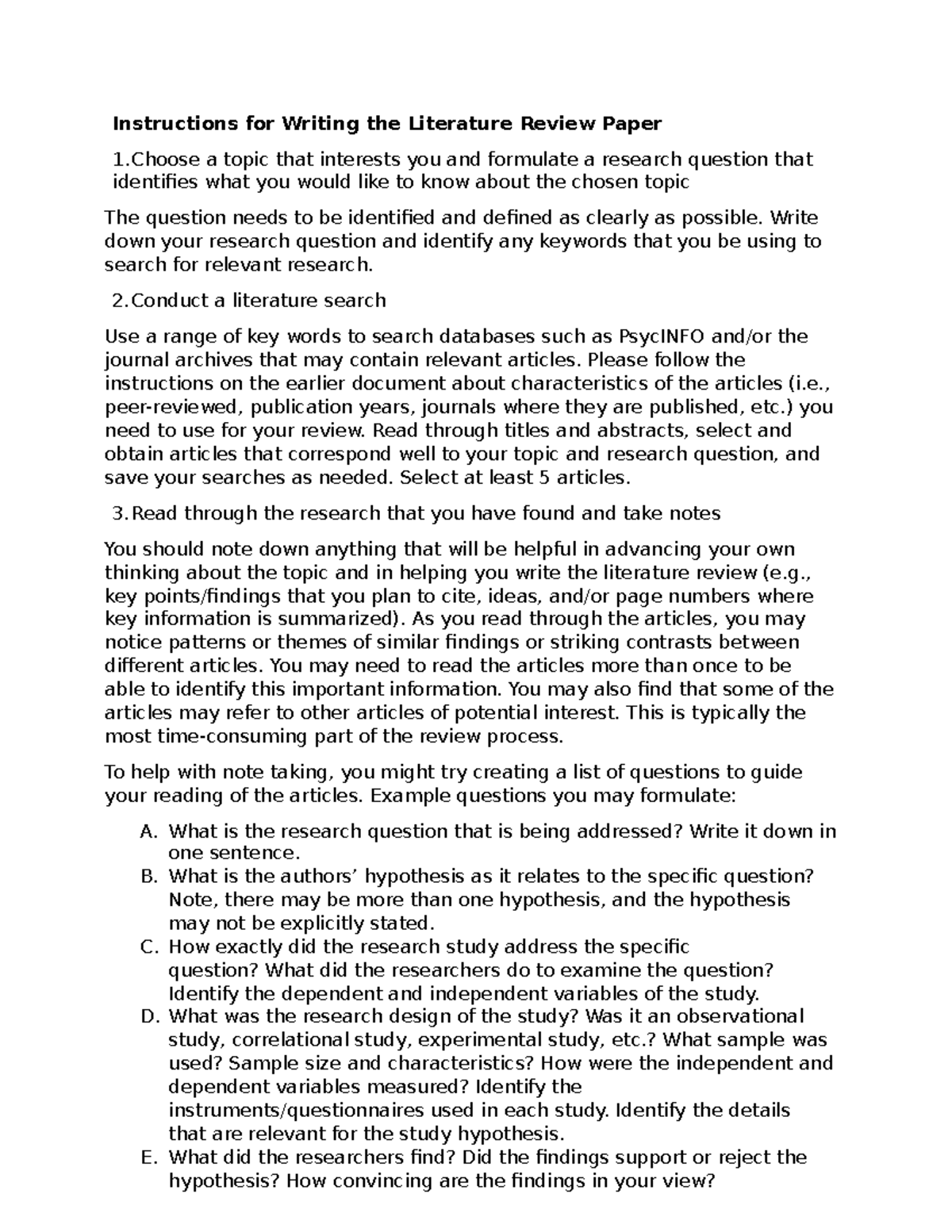 Detailed instructions for the paper - PSYC 321 - Concordia - Studocu