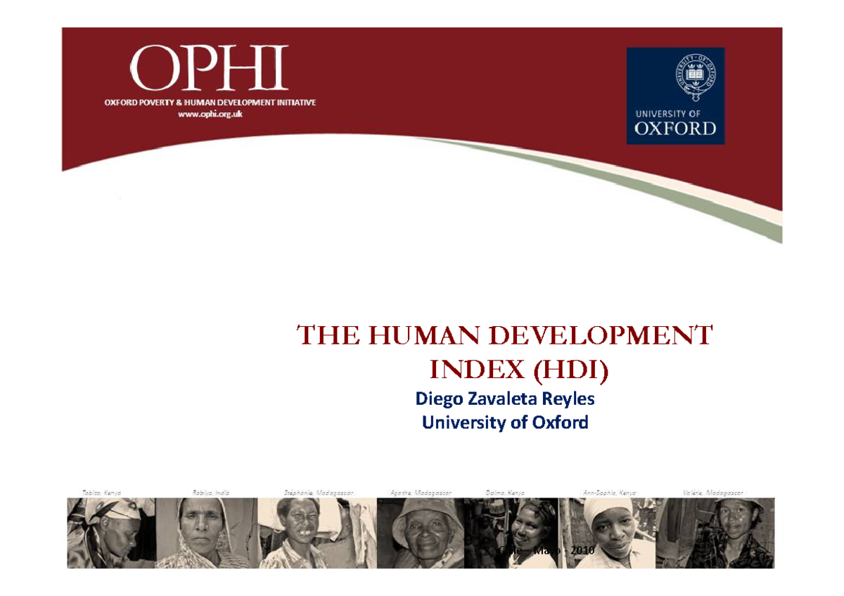 HDI measure interpretation key messages - THE HUMAN DEVELOPMENT INDEX ...