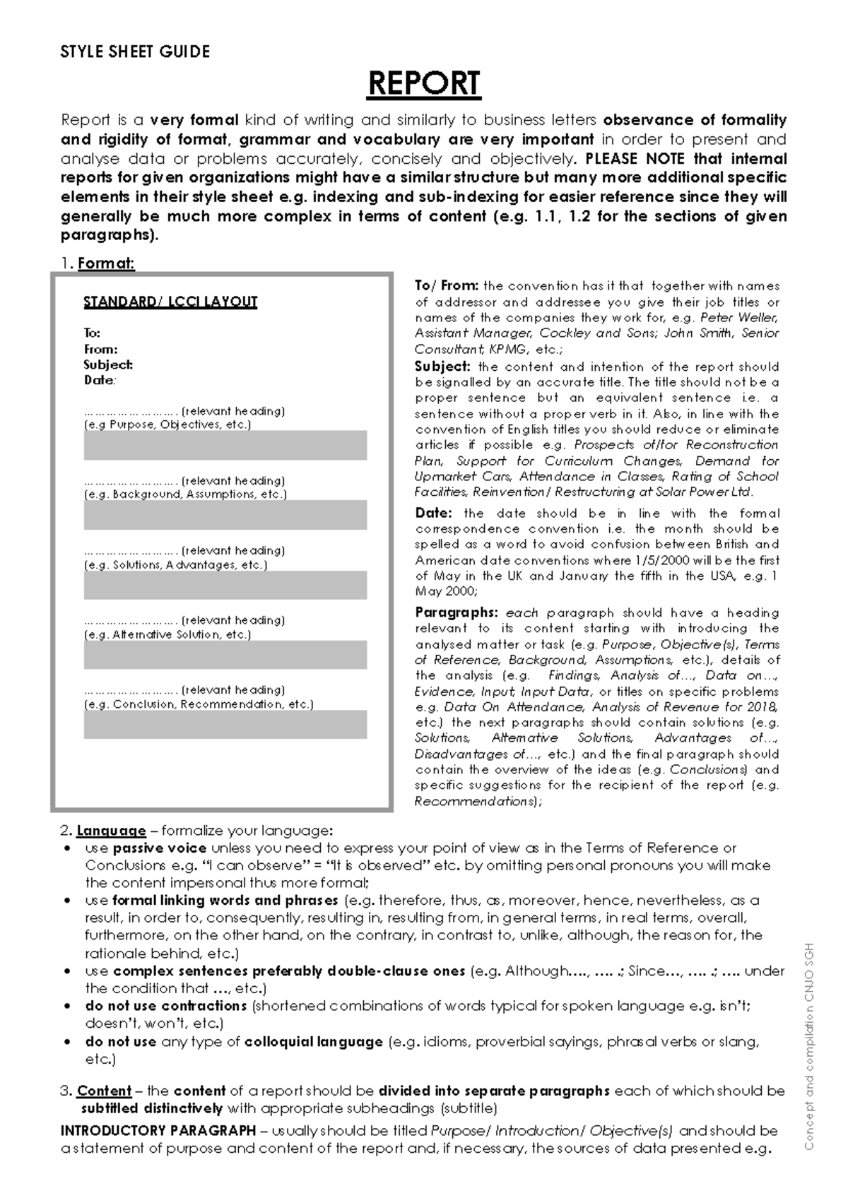 Report style sheet - Concep t and compilation CNJO SGH STYLE SHEET ...