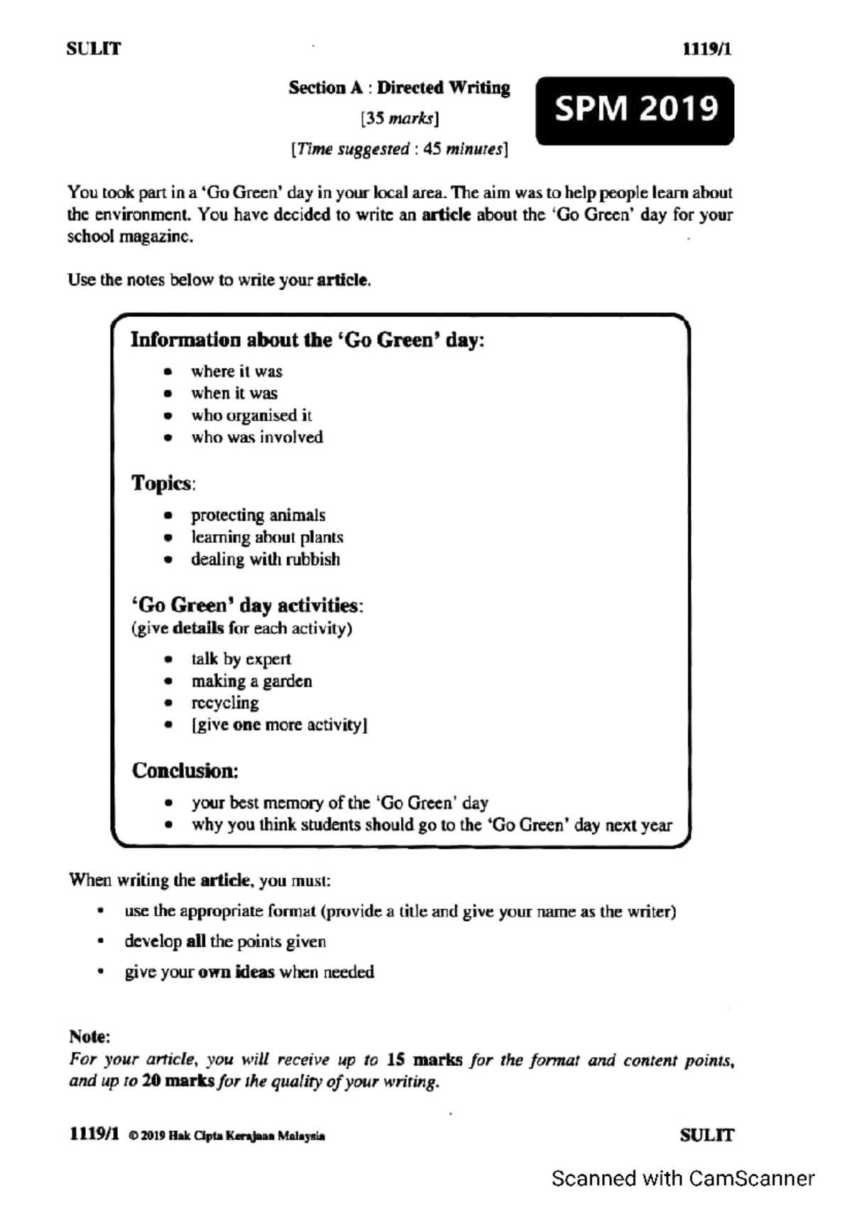BI K1 SPM 2019 - Spm - English for Critical Academic Reading - Studocu