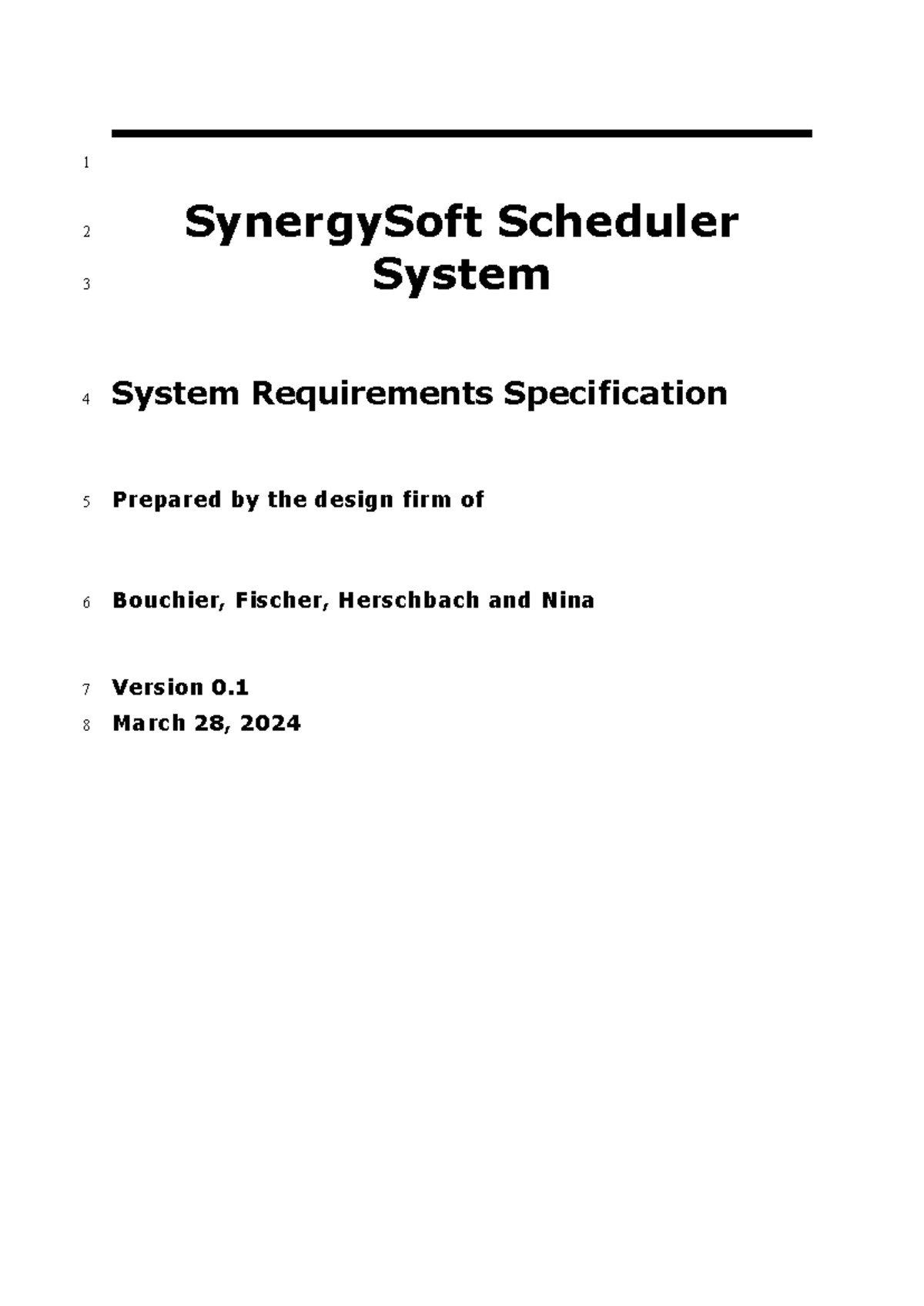 IEEE830 - SynergySoft Scheduler System System Requirements ...
