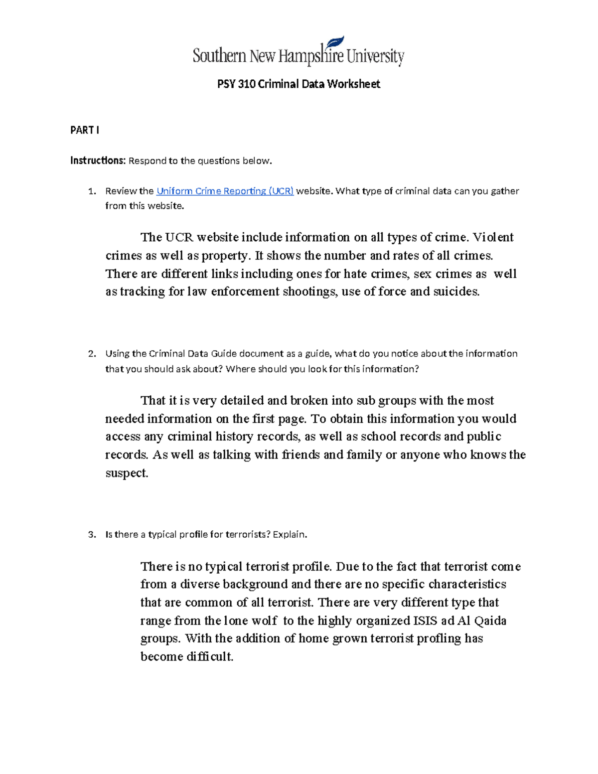 Psy310 criminal data worksheetfilled - PSY 310 Criminal Data Worksheet ...