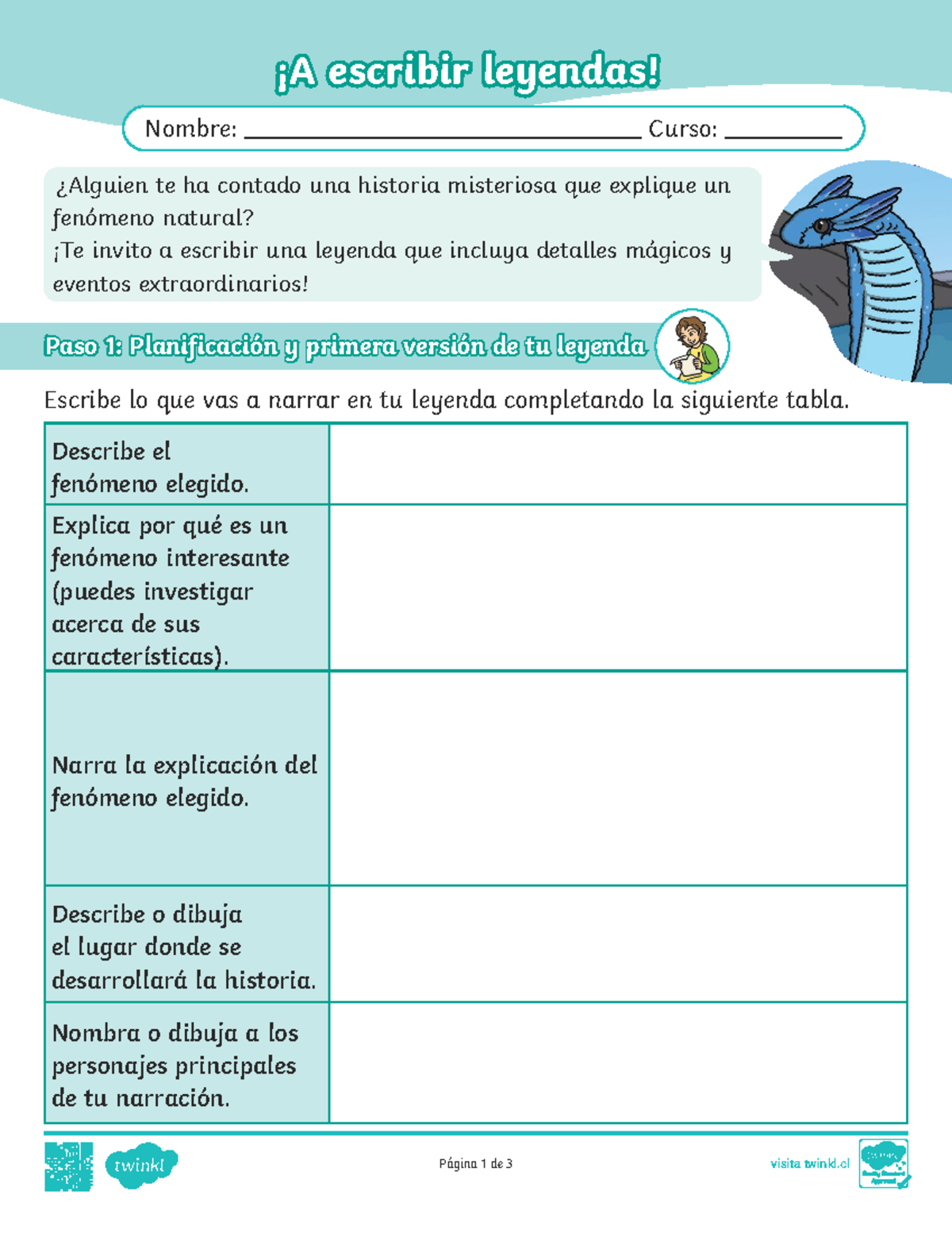 Cl-l-1695823526-guia-de-proceso-de-escritura-leyenda ver 2 - ¿Alguien ...