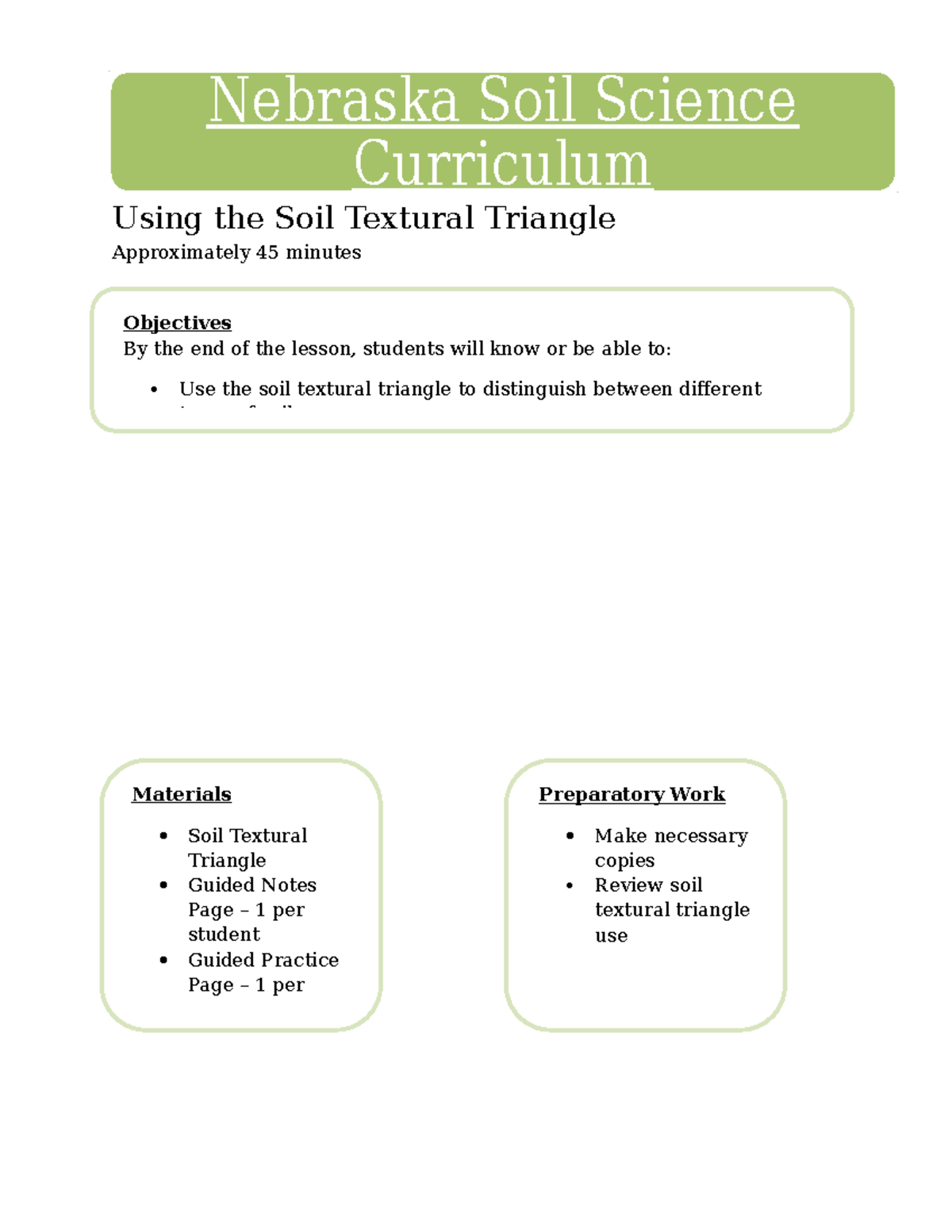 5 Using the Soil Textural Triangle - Using the Soil Textural Triangle ...
