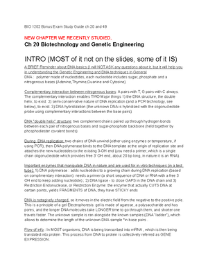 BIOL 1202 Final Exam Study Guide - BIOL 1202 Final Exam Study Guide Info about Final: please ...