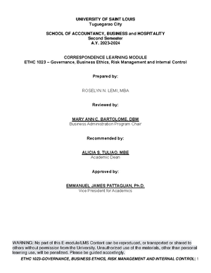 Lesson 1 Accounting Cycle - SCHOOL OF ACCOUNTANCY, BUSINESS and ...