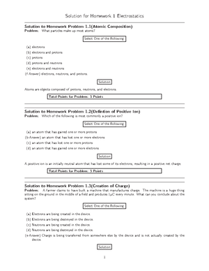 Homework-5-solution - Solution for Homework 5 Electric Potential ...