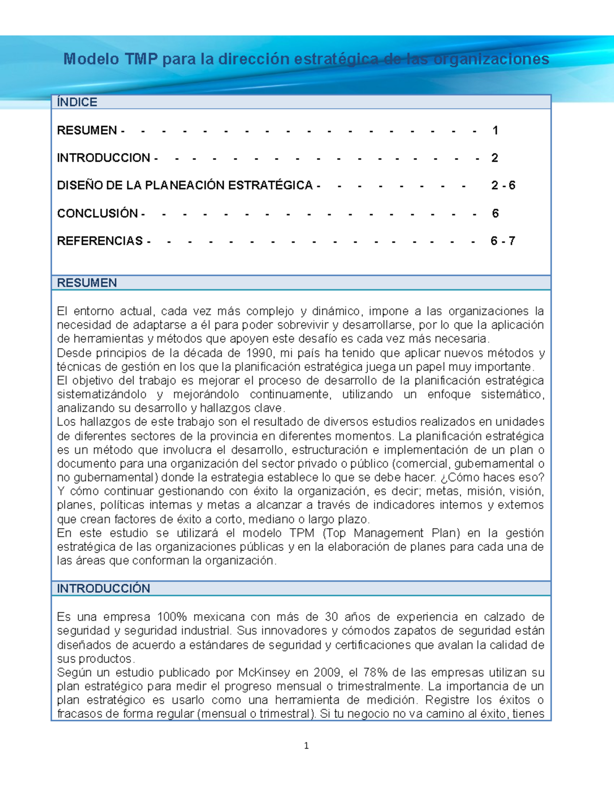 Modelo TMP Direccion Estrategica - Modelo TMP para la dirección estratégica de las ...