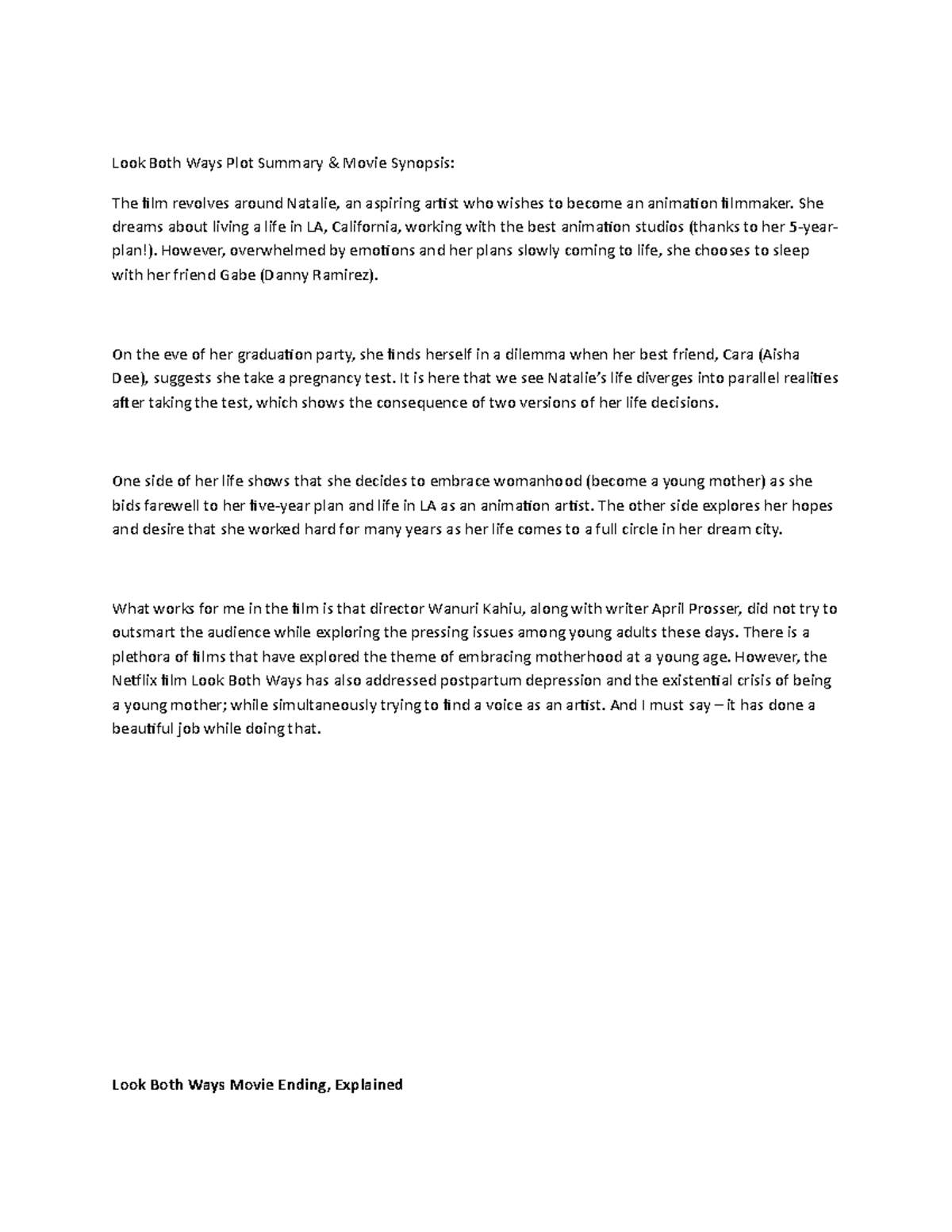 Look Both Ways-WPS Office - Look Both Ways Plot Summary & Movie Synopsis: The film revolves ...