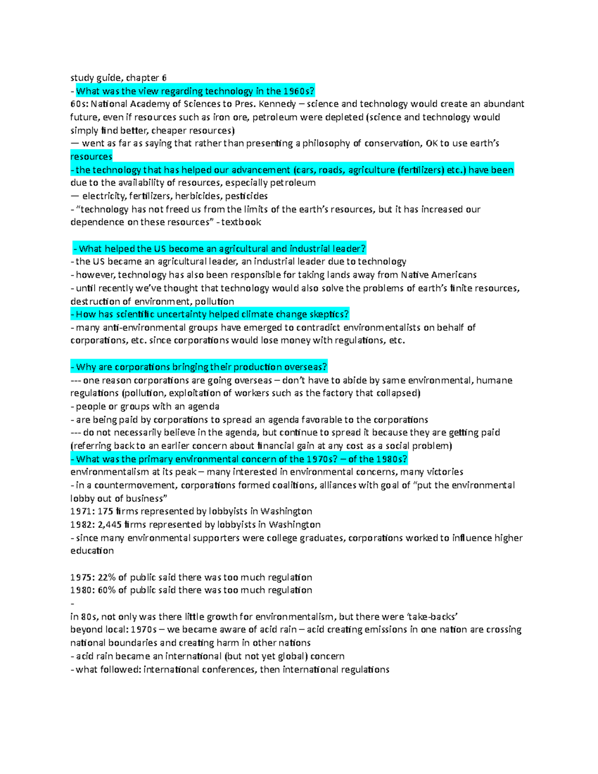 Studyguide 6 - STUDY - study guide, chapter 6 What was the view ...