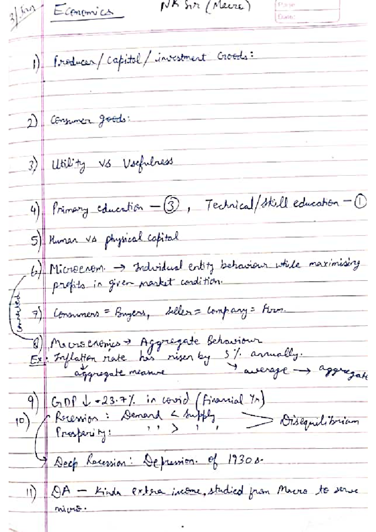 Economics class notes - Studocu