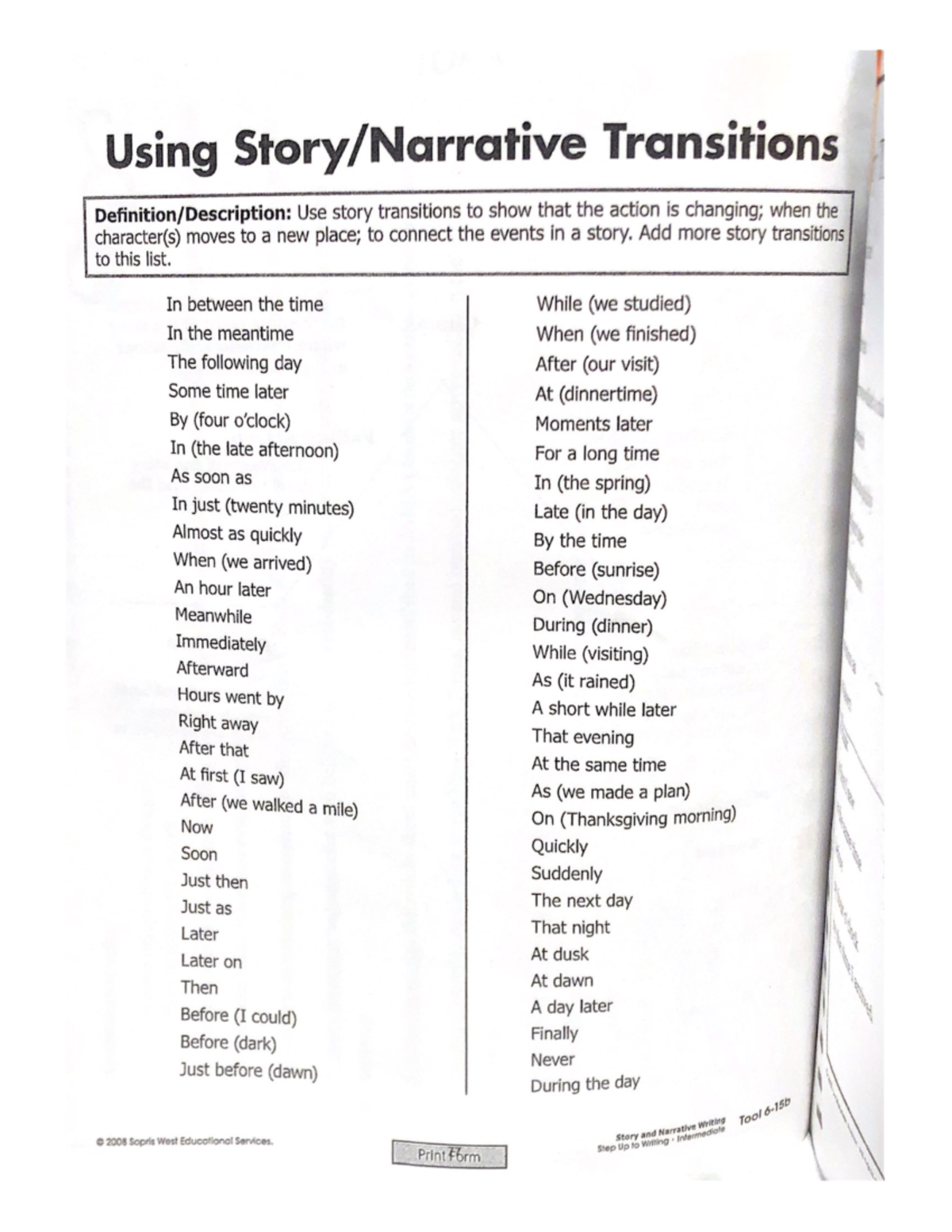 Kami Export - [Template] 3 8 2021 Narrative Transitions - Using Story ...