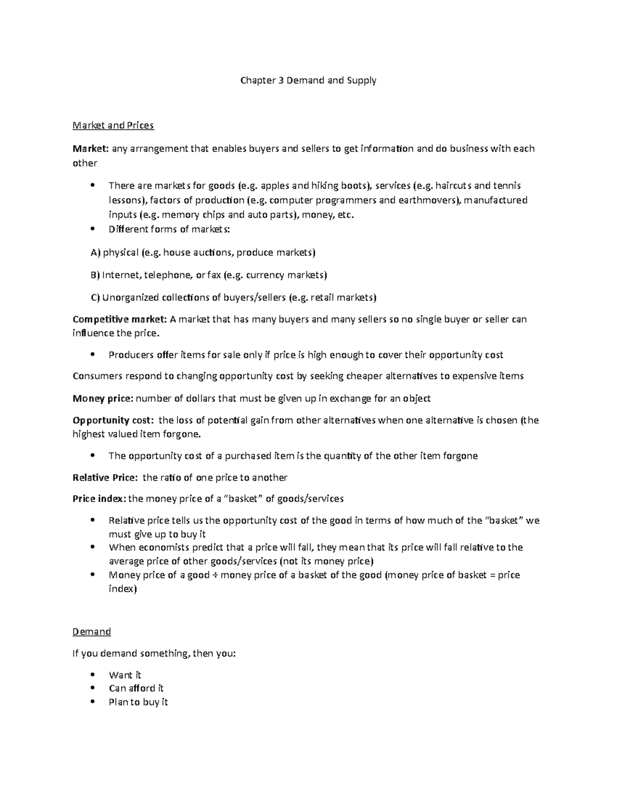 Chapter 3 Lecture Notes Chapter 3 Demand And Supply Market And chapter-3-lecture-notes-chapter-3-demand-and-supply-market-and