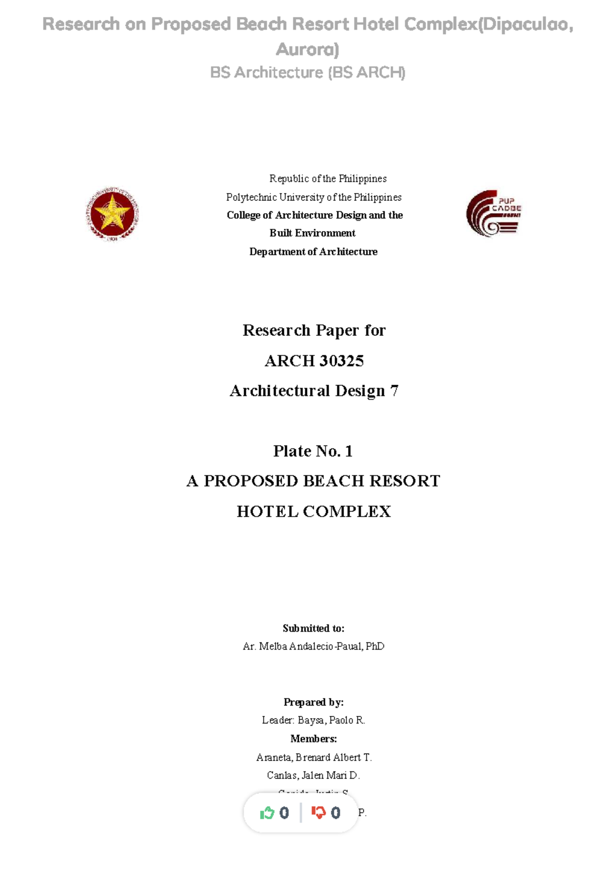 Research-on-proposed-beach-resort-hotel-complexdipaculao-aurora ...