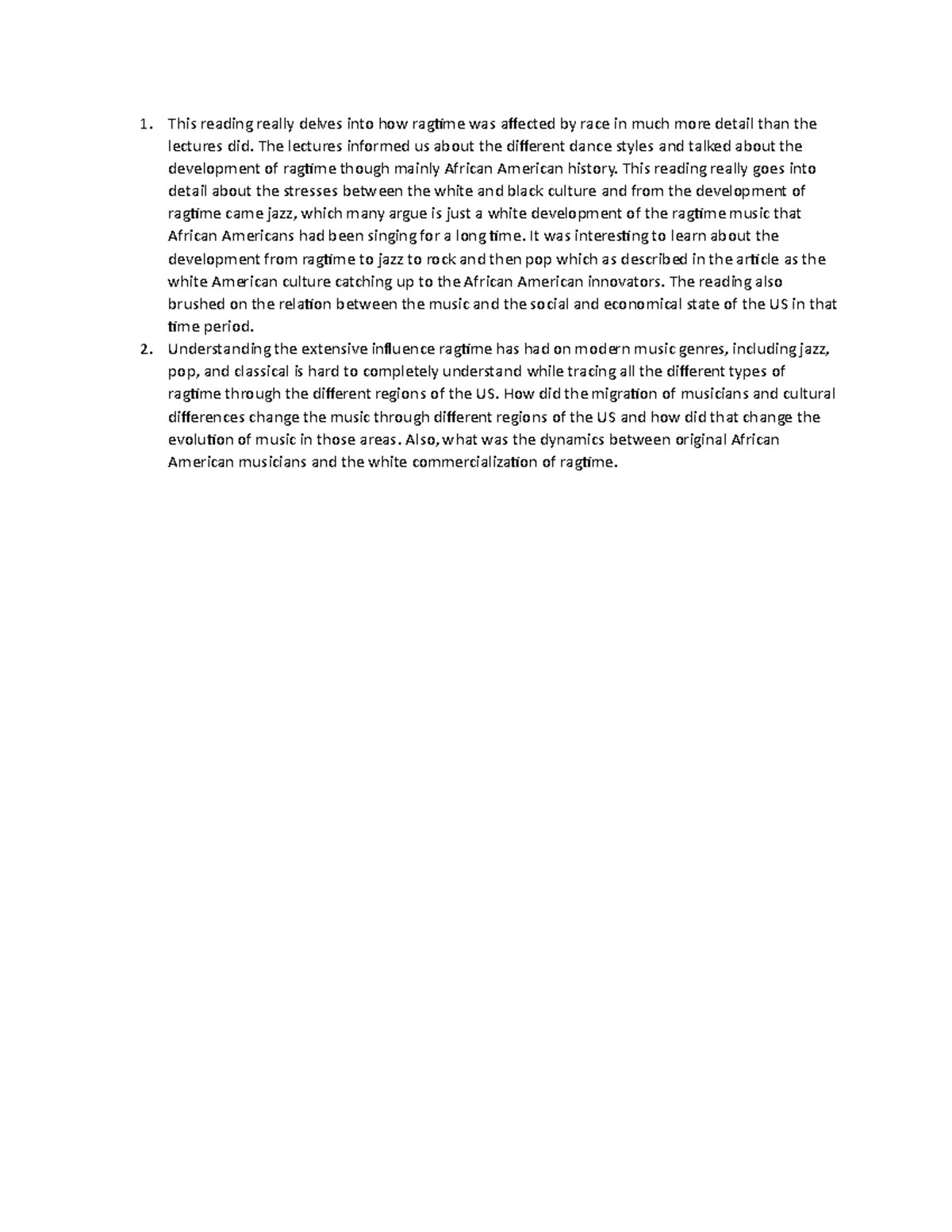 Music reading 2 - yayayayayayayay - This reading really delves into how ...