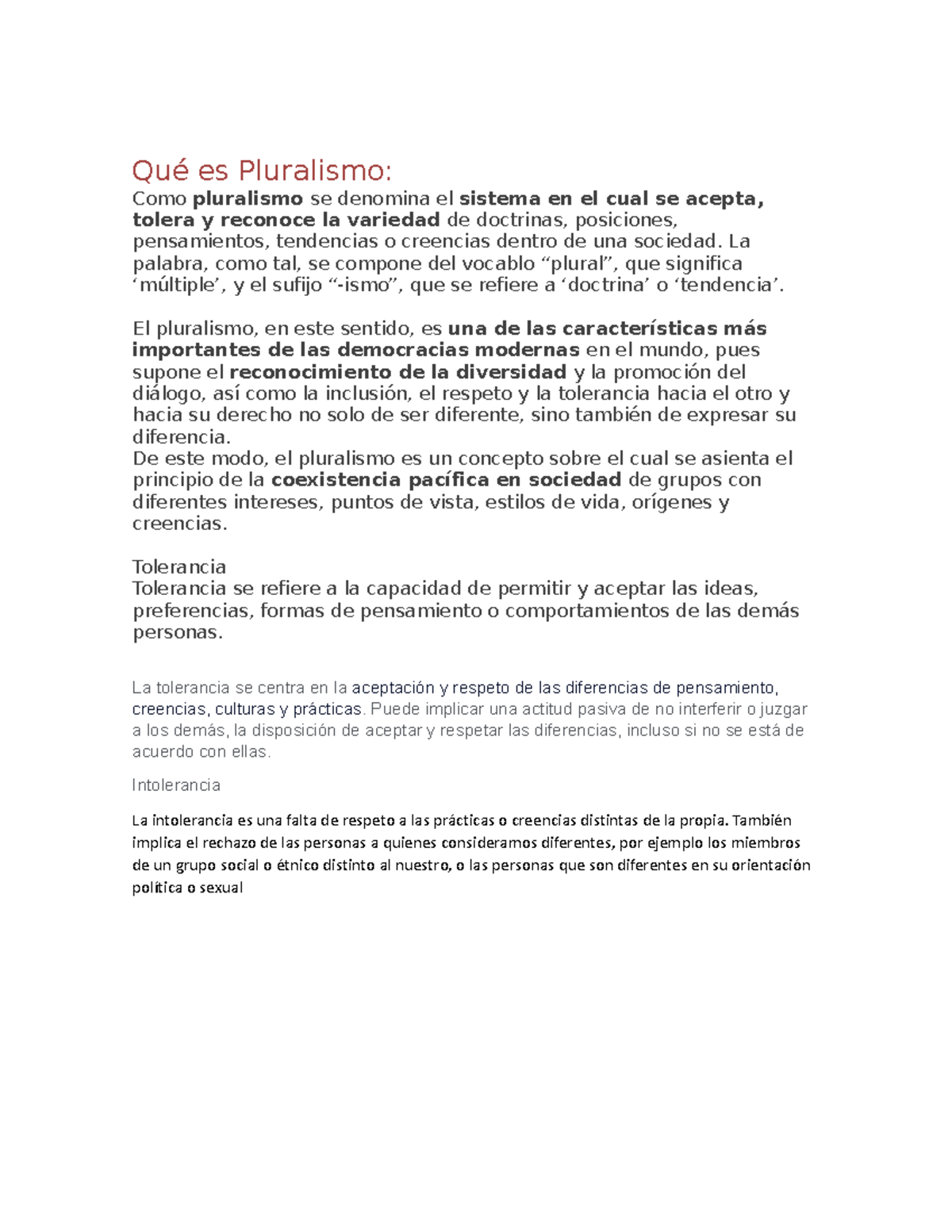 Qué es Pluralismo - Tarea sfocio economia - Qué es Pluralismo: Como ...