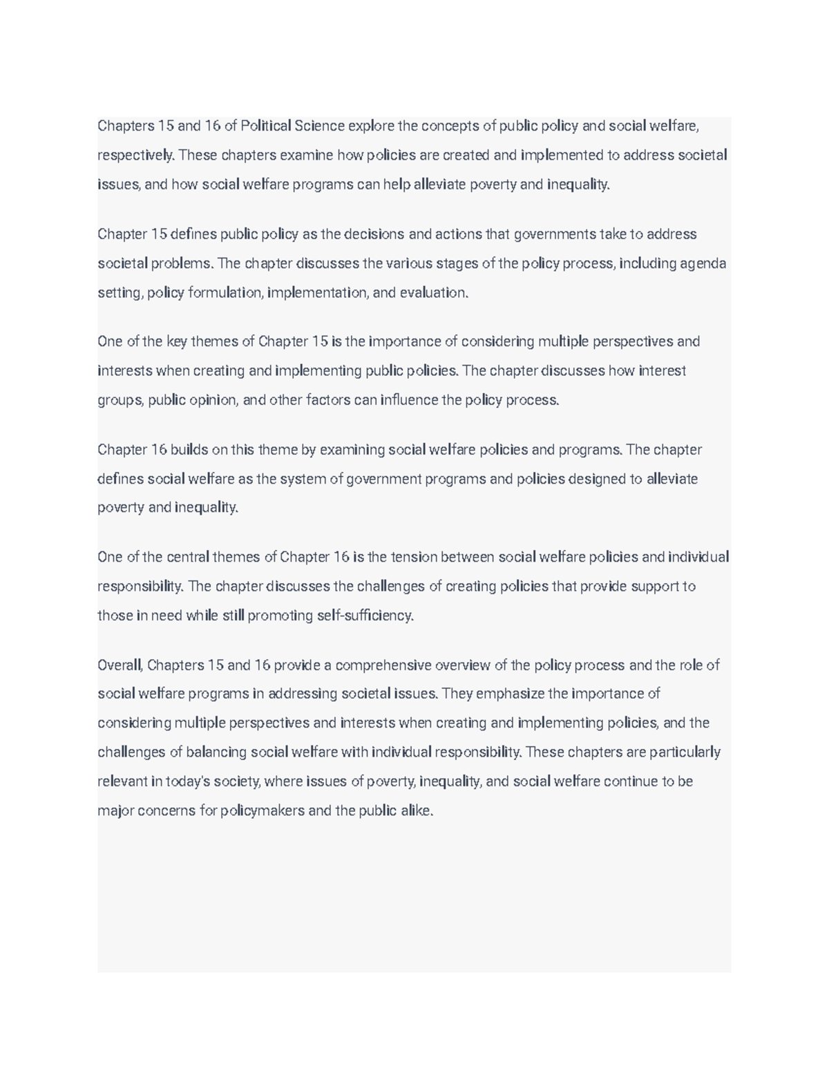 Political Science (15) - Chapters 15 and 16 of Political Science ...