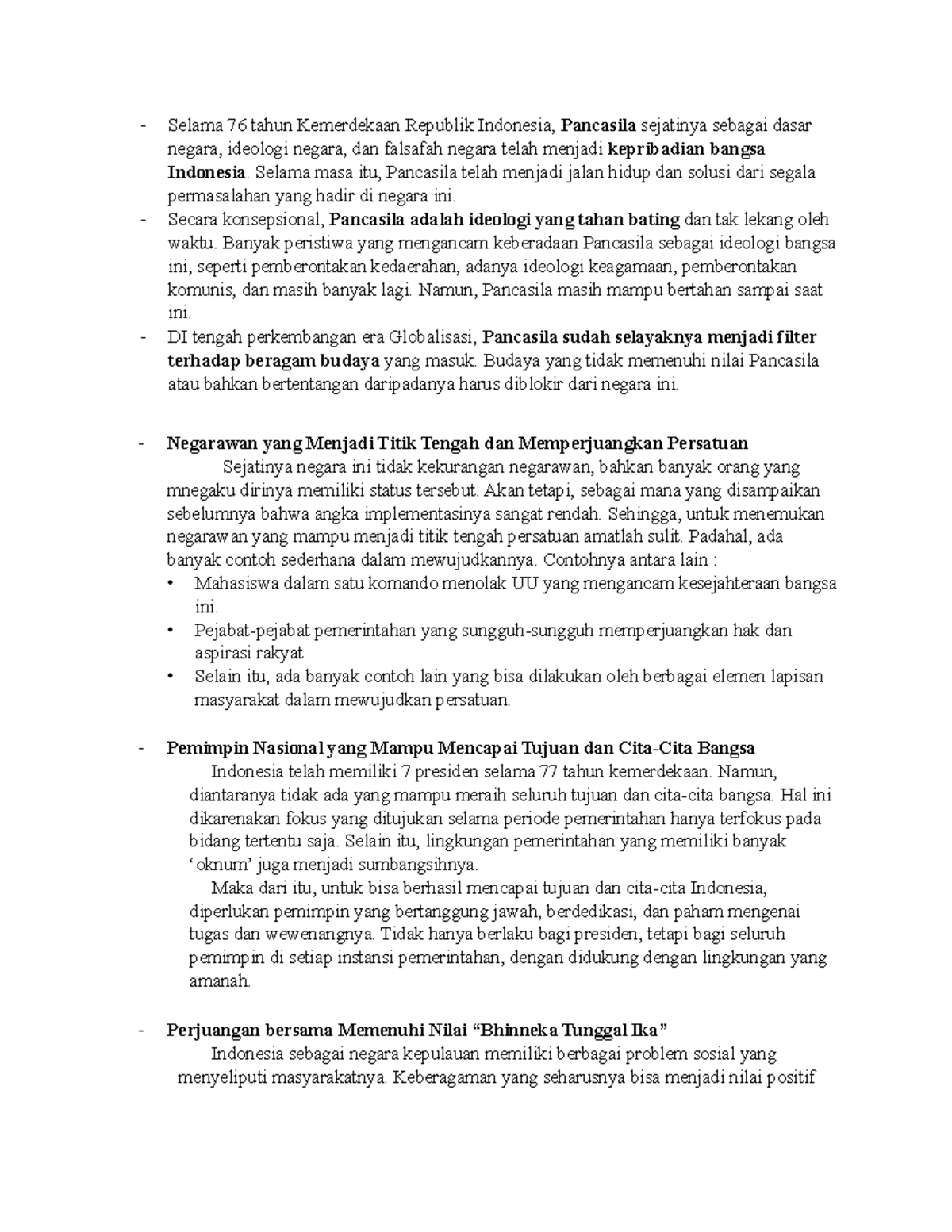 PKN - Permasalahan Negara Indonesia - Selama 76 tahun Kemerdekaan ...