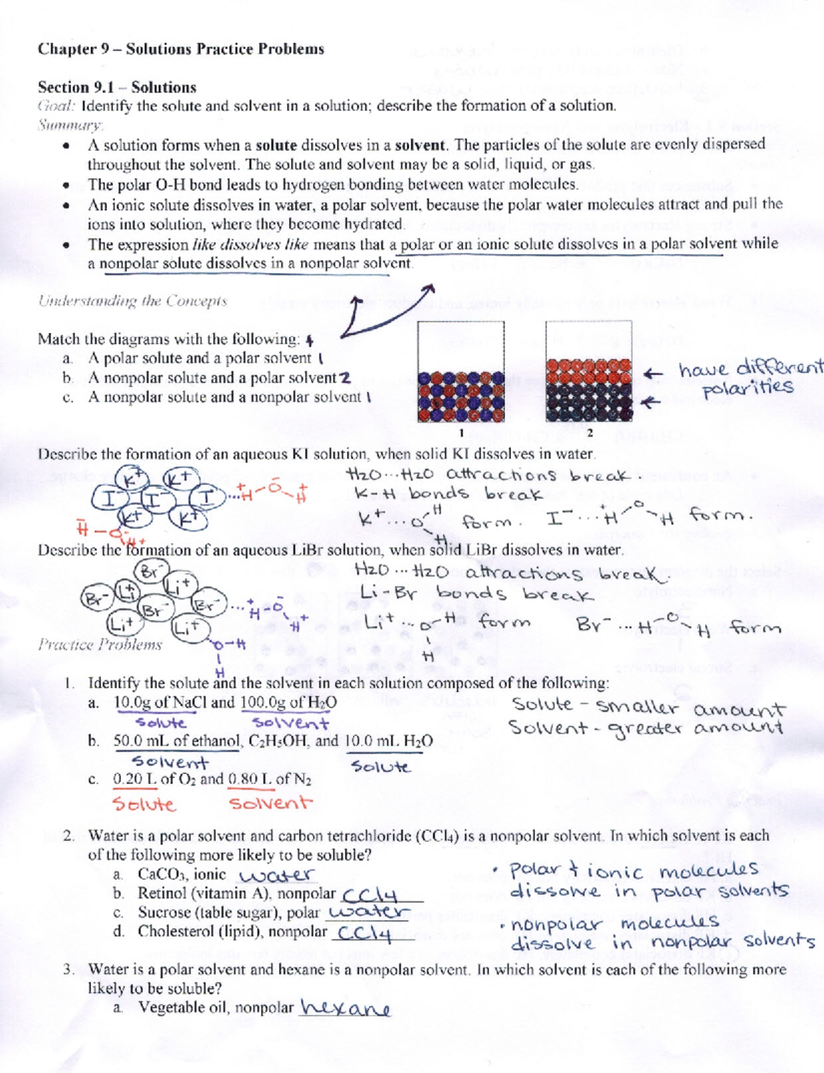 Ch09 practiceproblems key - Chem 217 - Studocu