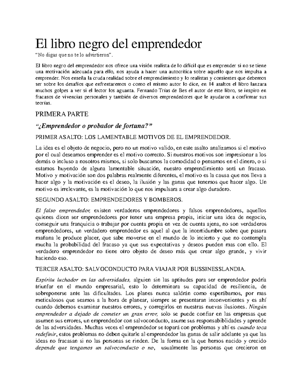 El libro negro del emprendedor Angie Velasquez 20211001487 - El libro ...