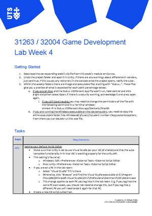 Lab Week 4 - Coding Basics and Git - Created by: Dr William Raffe 31263 ...