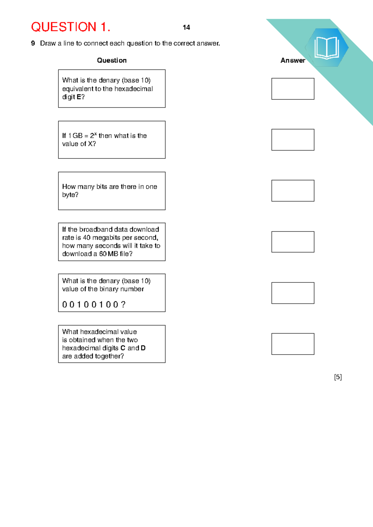 Numbering System, Binary System, Pass paper for CS, Computer Science - © UCLES 2015 0478/11/M/J ...