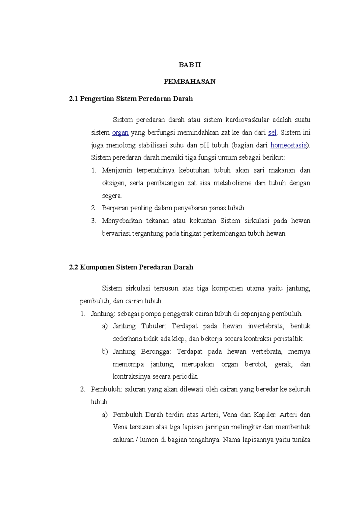 BAB II (Makalah Sistem Peredaran Darah) - BAB II PEMBAHASAN 2 ...