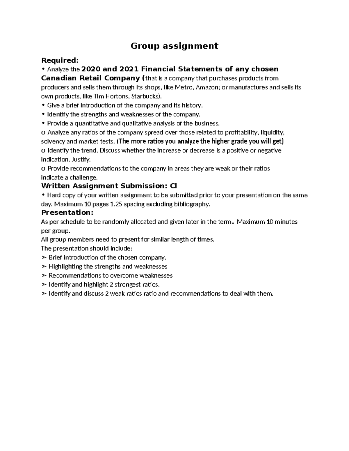 Group assignment - good - Group assignment Required: Analyze the 2020 ...