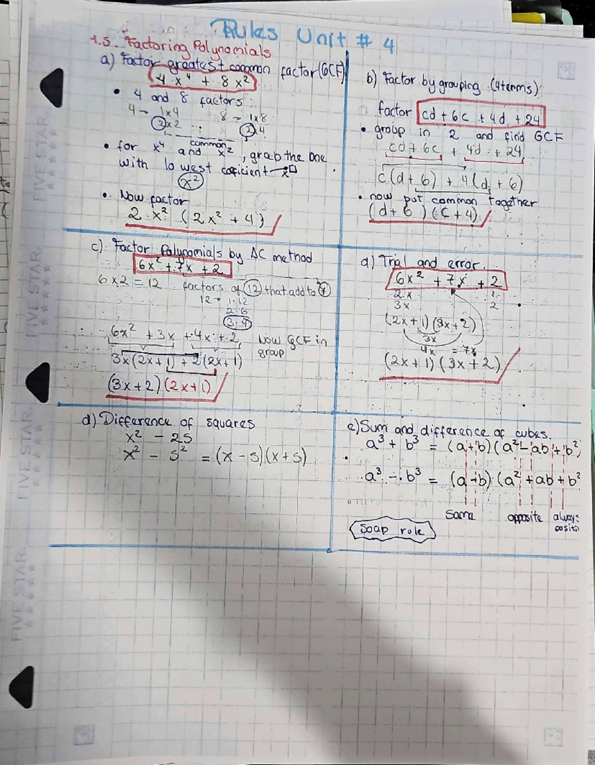 Notes test 3- quadratic equations and factoring - MAC 1105 - Studocu