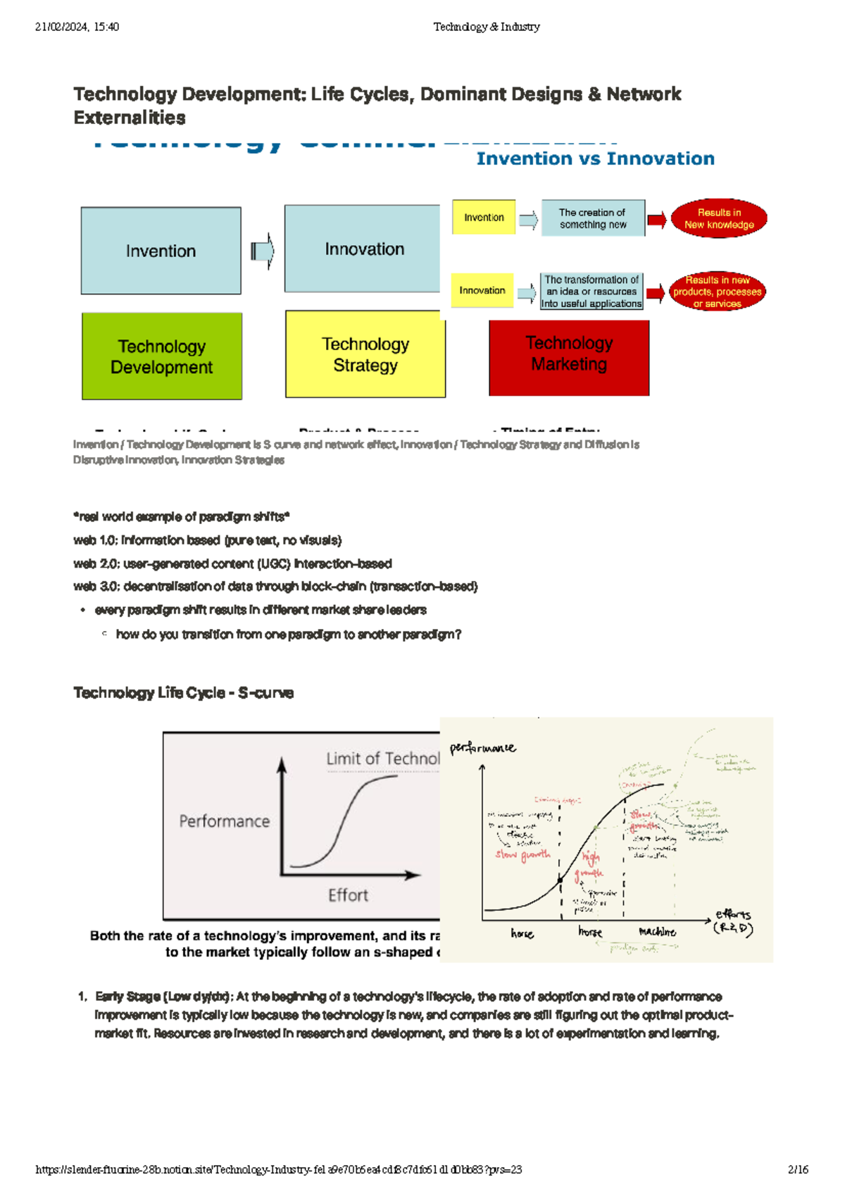 NKB Technology & Industry Notes - Technology Development: Life Cycles ...