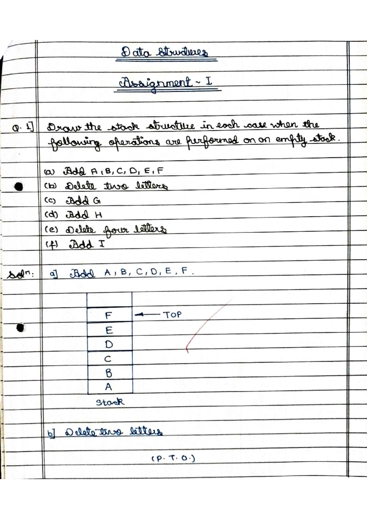 Data Structures Assignment A Add A 1b C D Ef B Delete Two Letters C Add G D Add H 3708