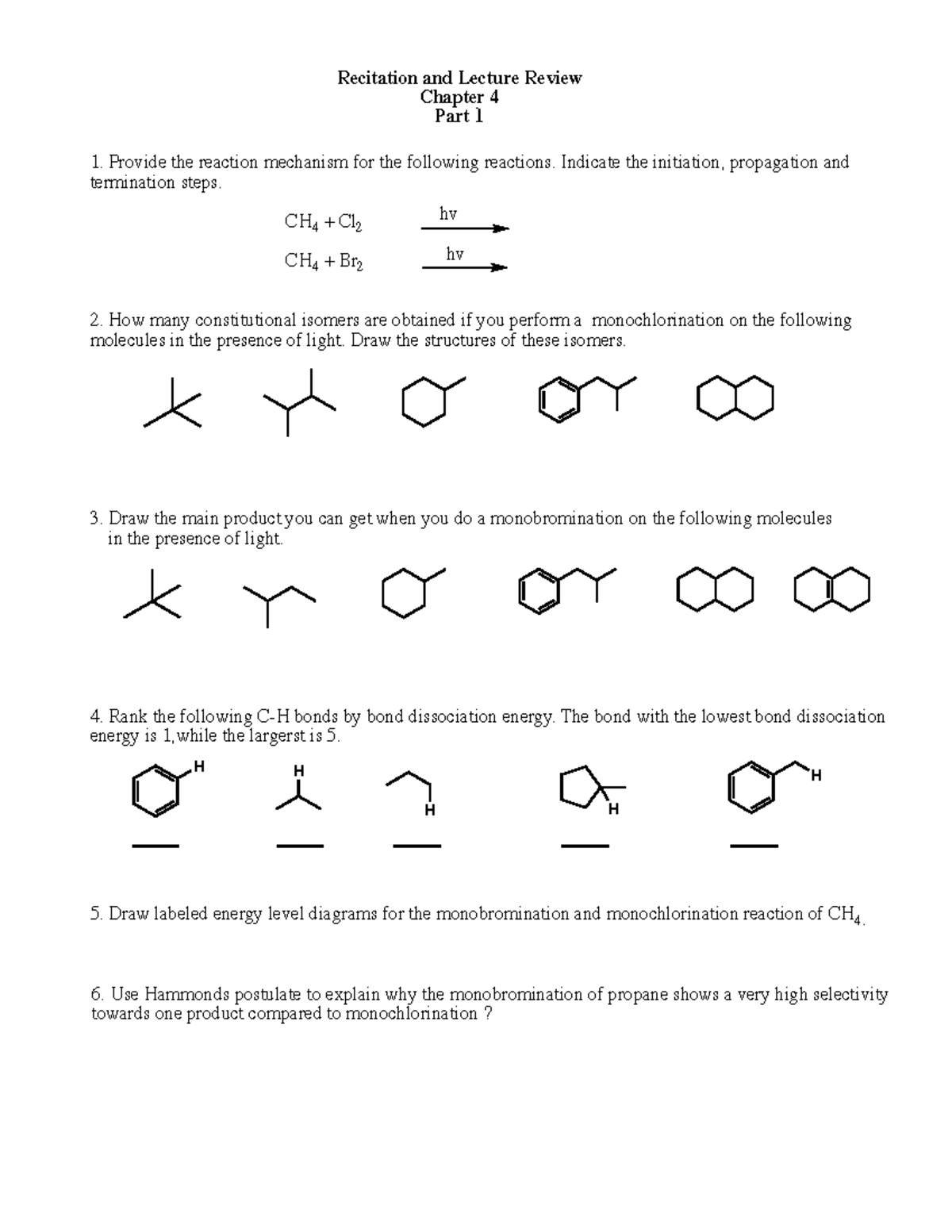Recitation and lecture review Chapter 4 - Recitation and Lecture Review ...