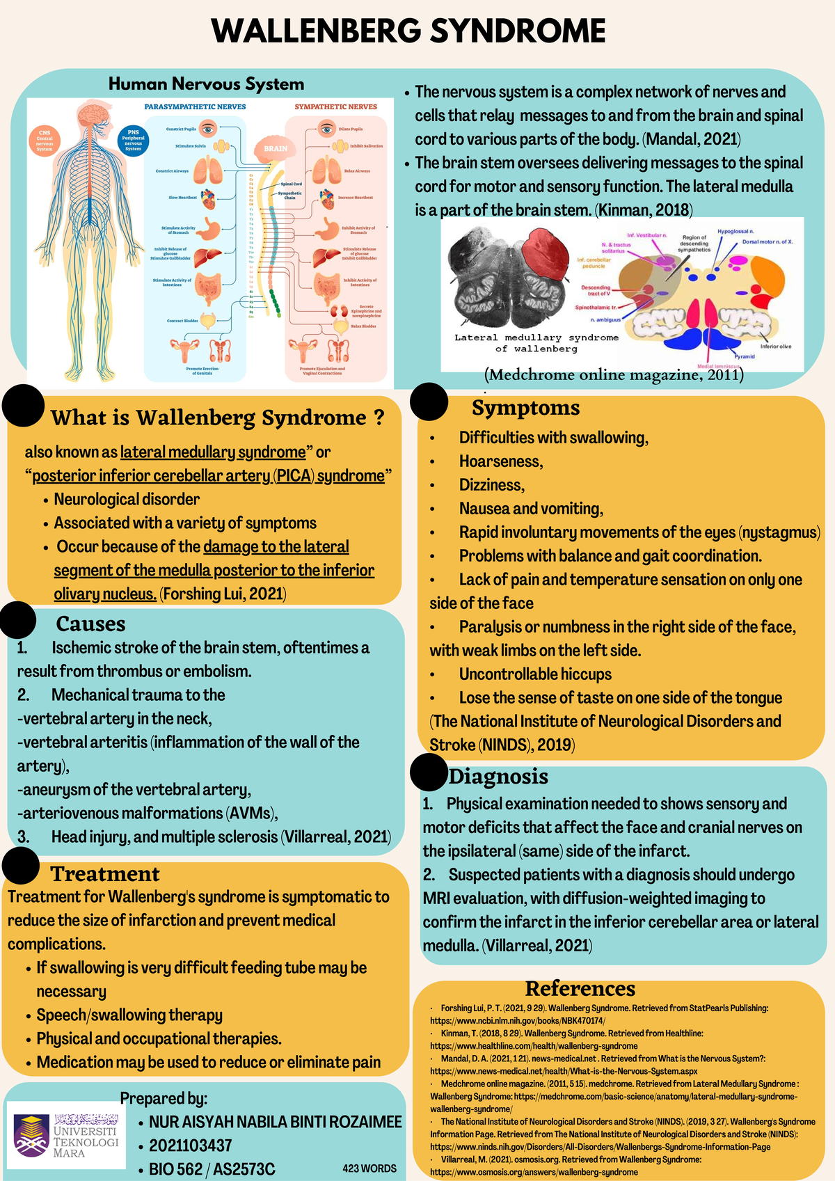 NUR Aisyah Nabila Binti Rozaimee 2021103437 Nervous System Disease ...