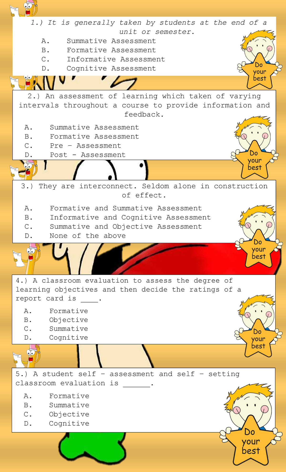 Albert Ace Ocampo BPED 1-1 (Activity 6) BPED 75 - 1.) It is generally taken by students at the ...