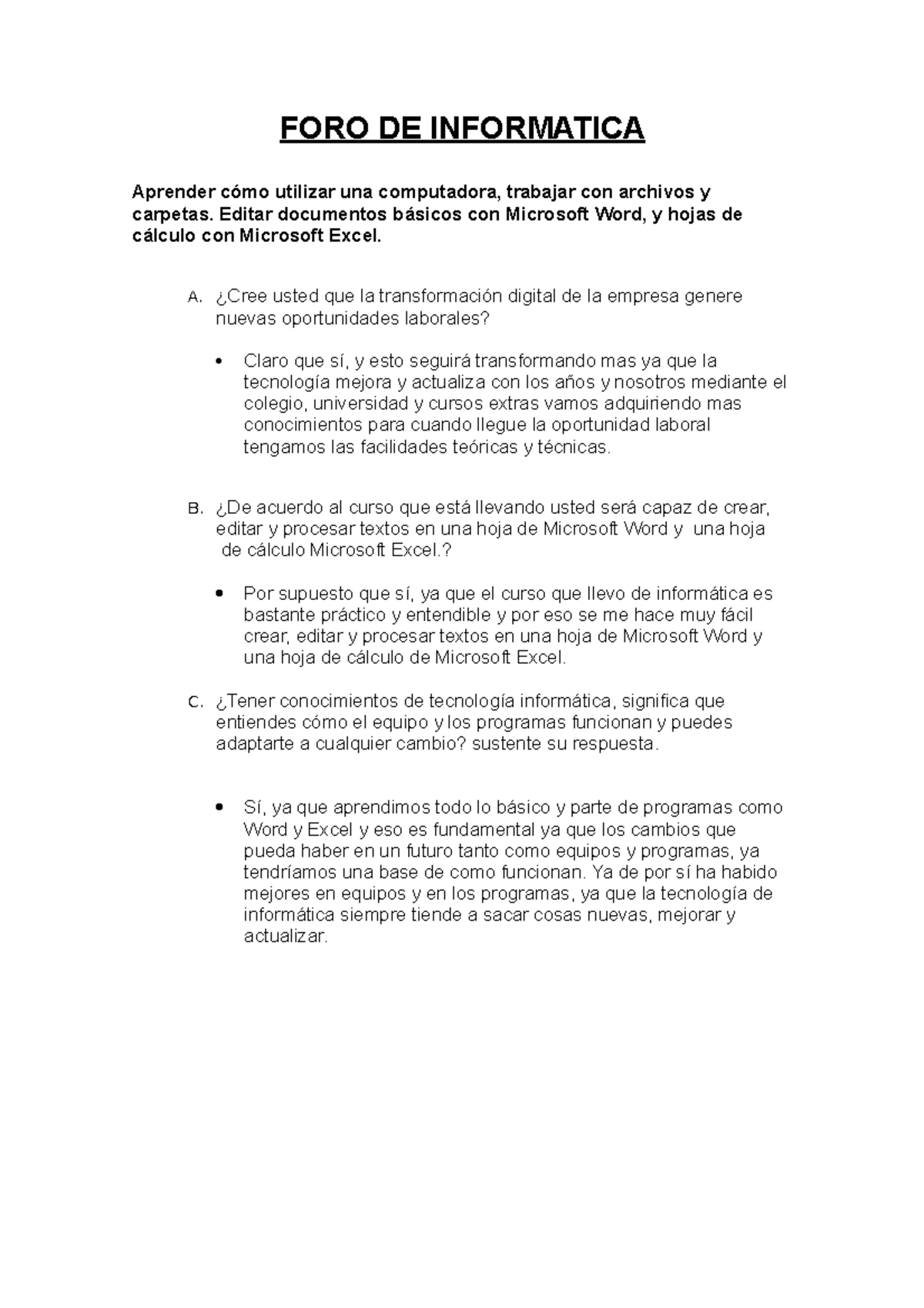 FORO DE Informatica - Julio Pacori Gallegos - FORO DE INFORMATICA ...