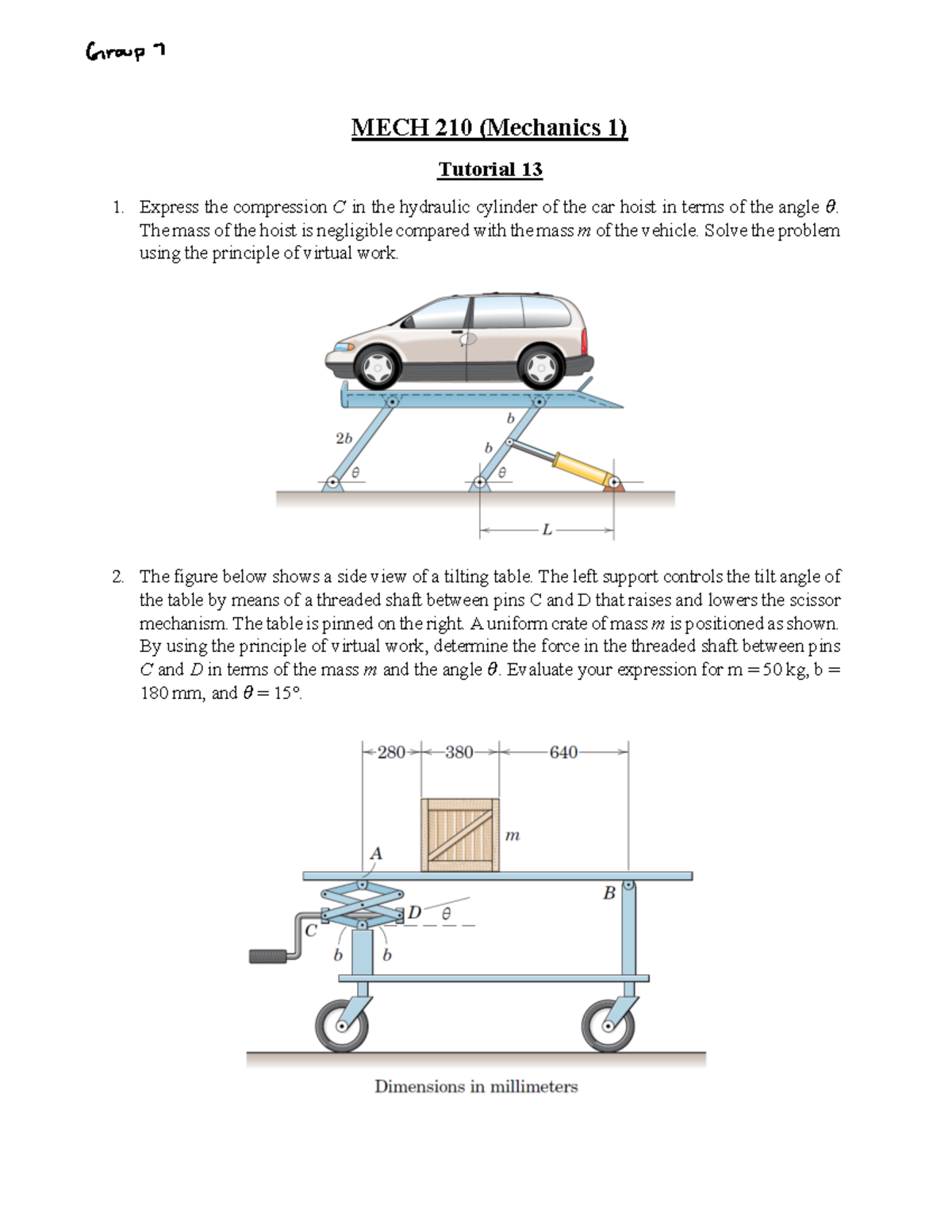 MECH 210 Tutorial 13 - Mech 210 - McGill - Studocu