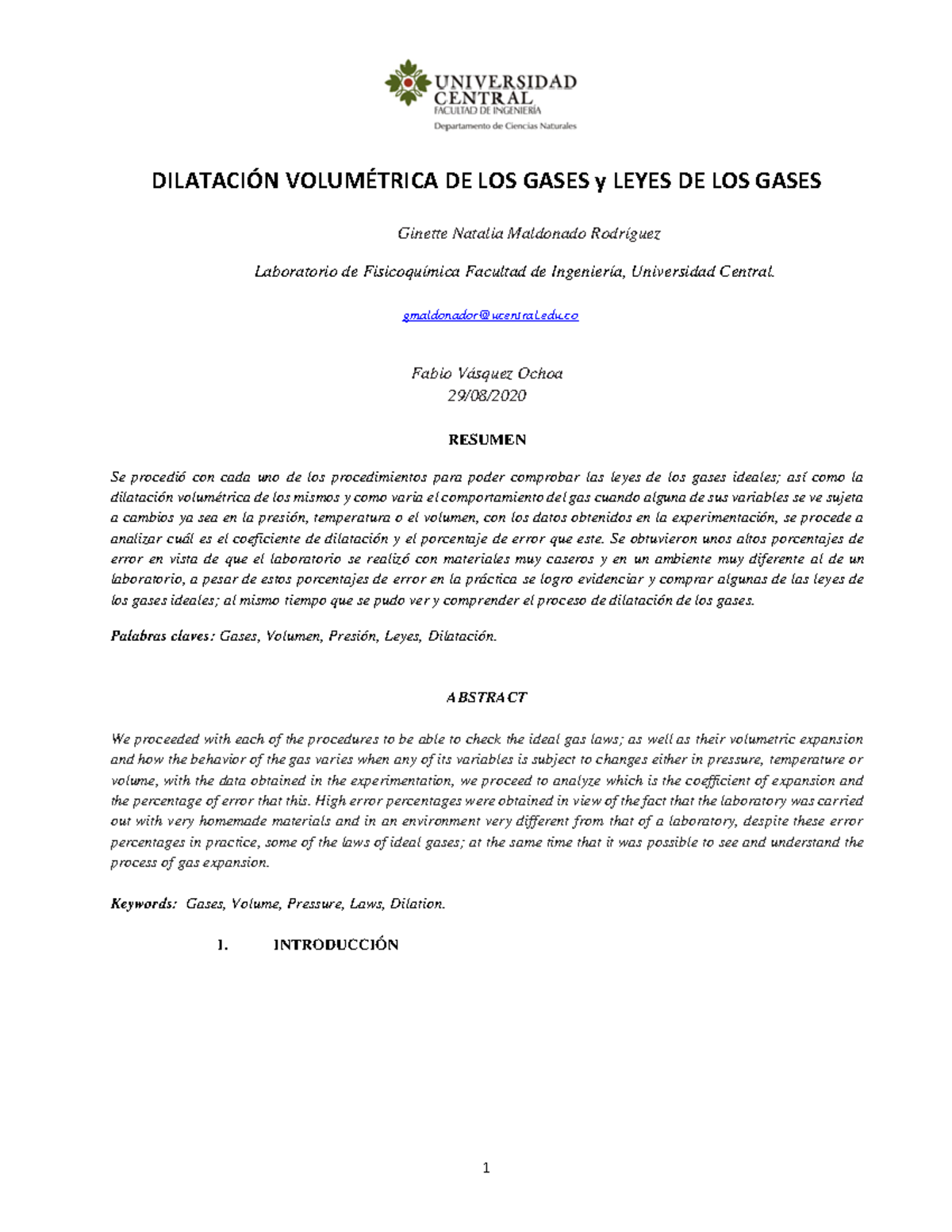 Laboratorio-Ley de los gases - Warning: TT: undefined function: 32 Warning: TT: undefined ...