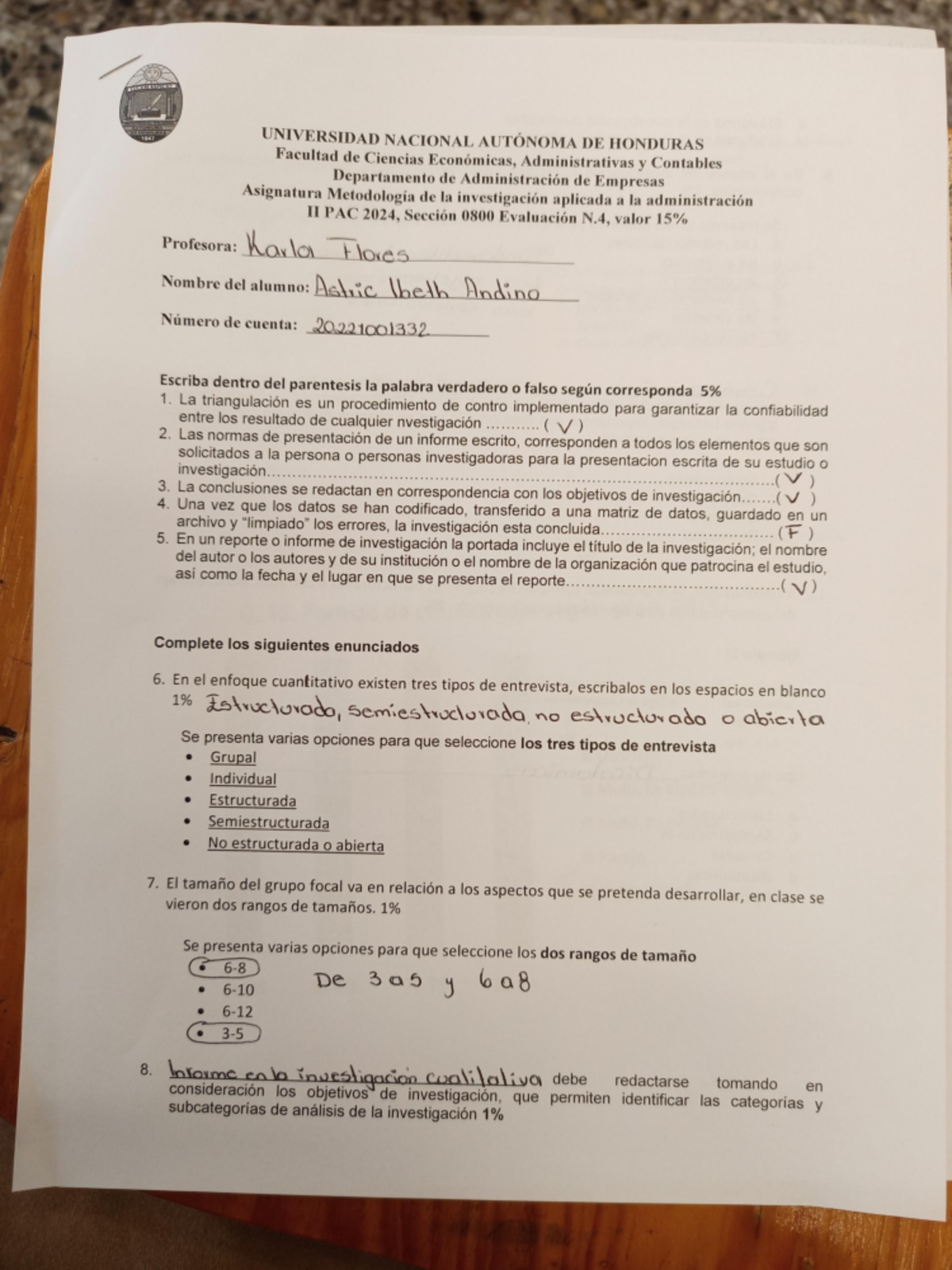 Examen IV Unidad. Astric Andino - DRICUM ASPICIO 1847 UNIVERSIDAD ...