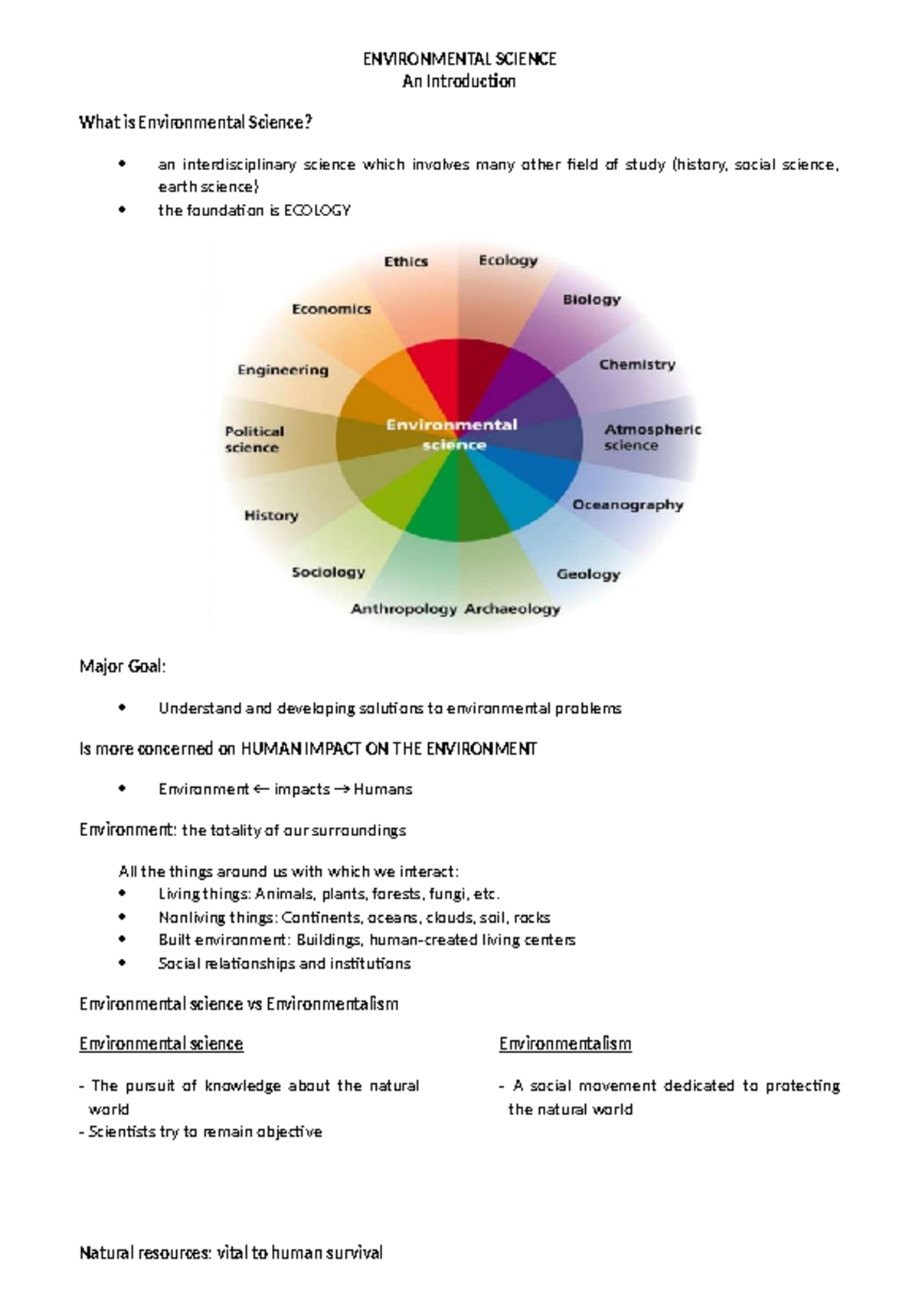 PPT - ashdabzcxeafs - ENVIRONMENTAL SCIENCE An Introduction What is ...