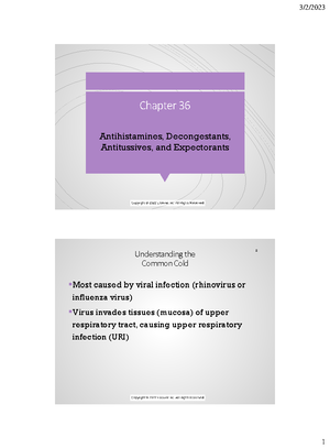 Antihistamine-Decongestants-Antitussive-Expecorants Chapter 36 Note Revised SP2023-1 - Chapter ...
