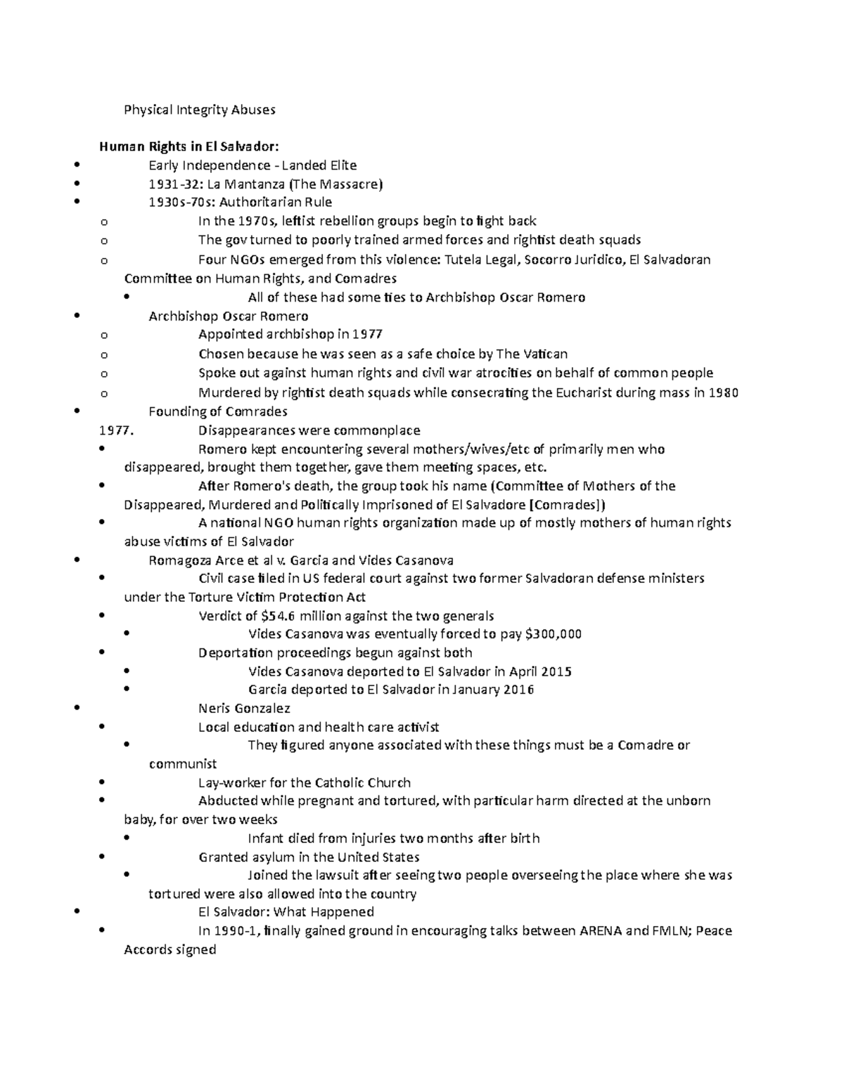 Physical Integrity Abuses - Physical Integrity Abuses Human Rights in ...