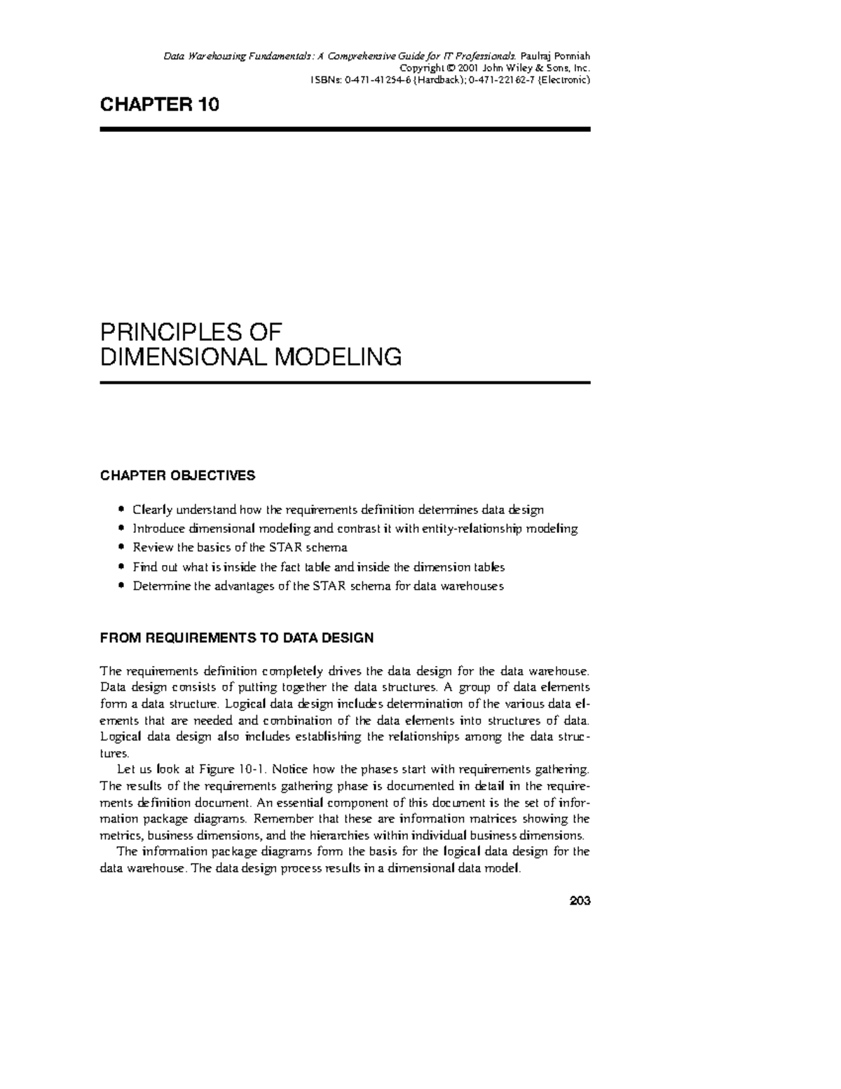Data Warehousing Fundamentals A Comprehensive Guide for IT Professionals Chapter 10 - CHAPTER 10 ...