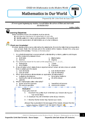 Grade 8 MATH Performance TASK - Performance Standard, Transfer Goal ...